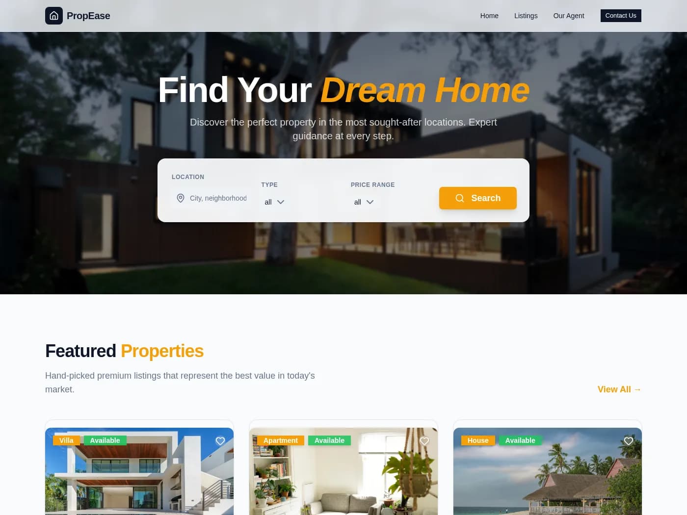 PropEase Realty Portal