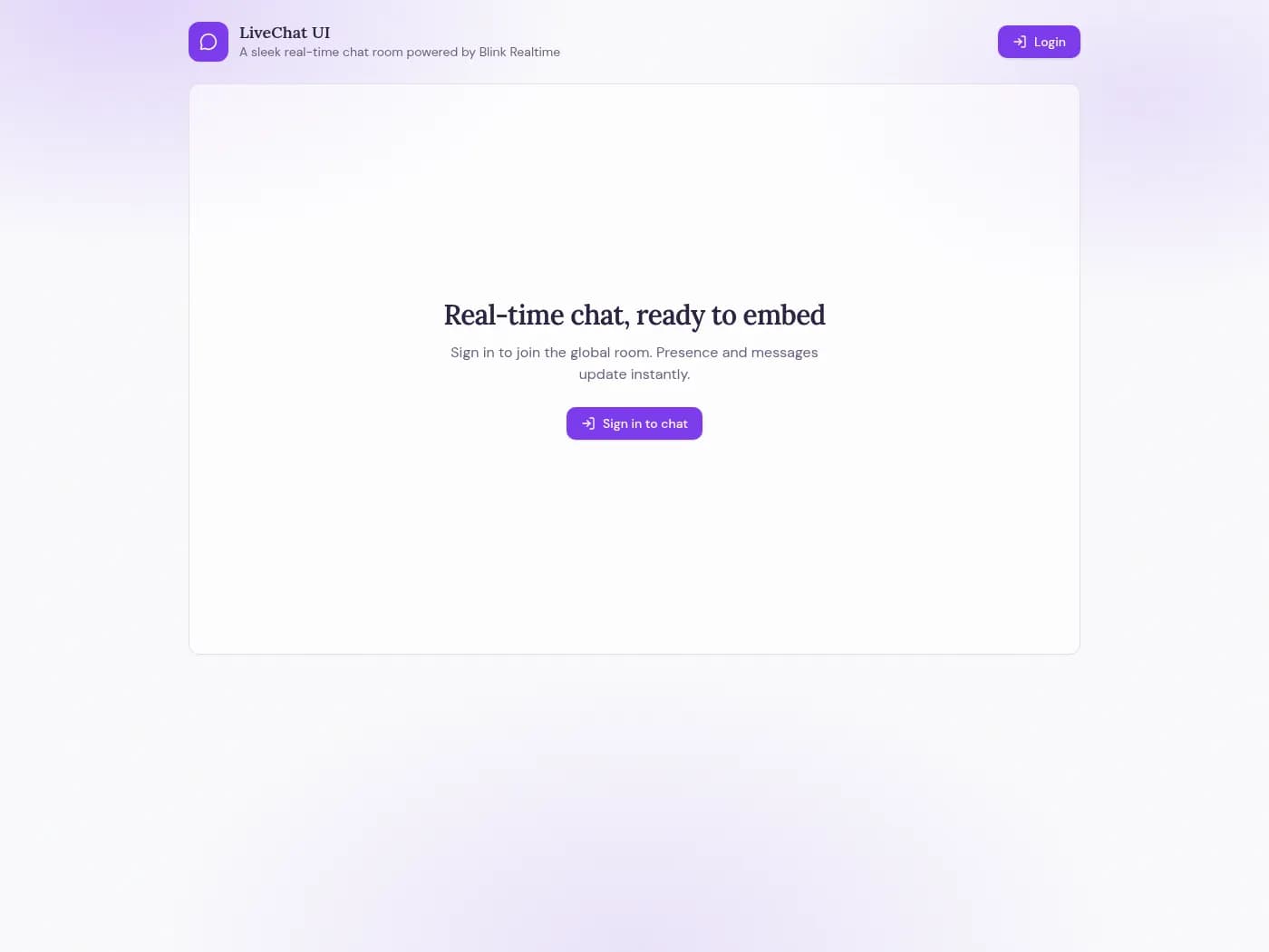 LiveChat UI