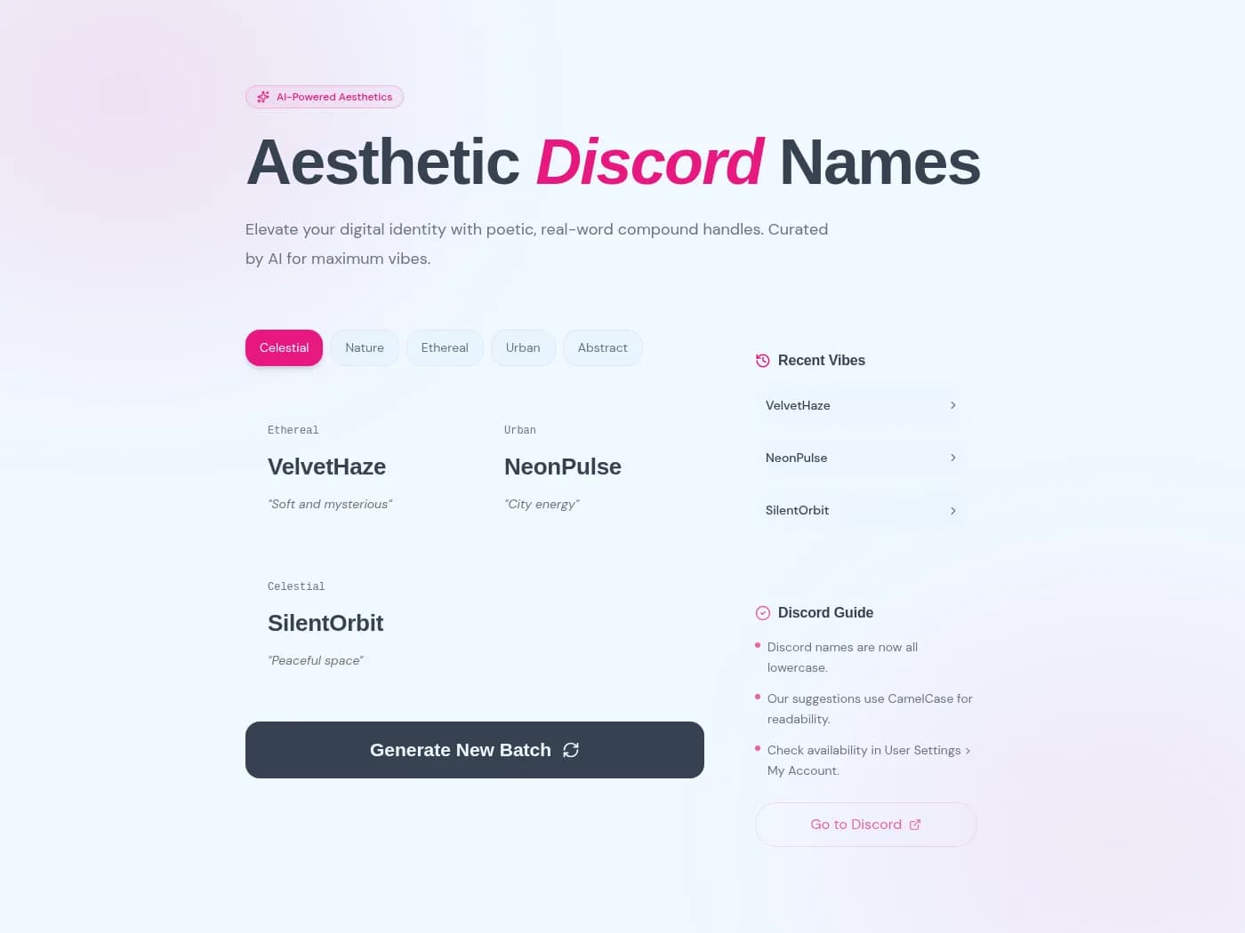 RealWord Discord Names
