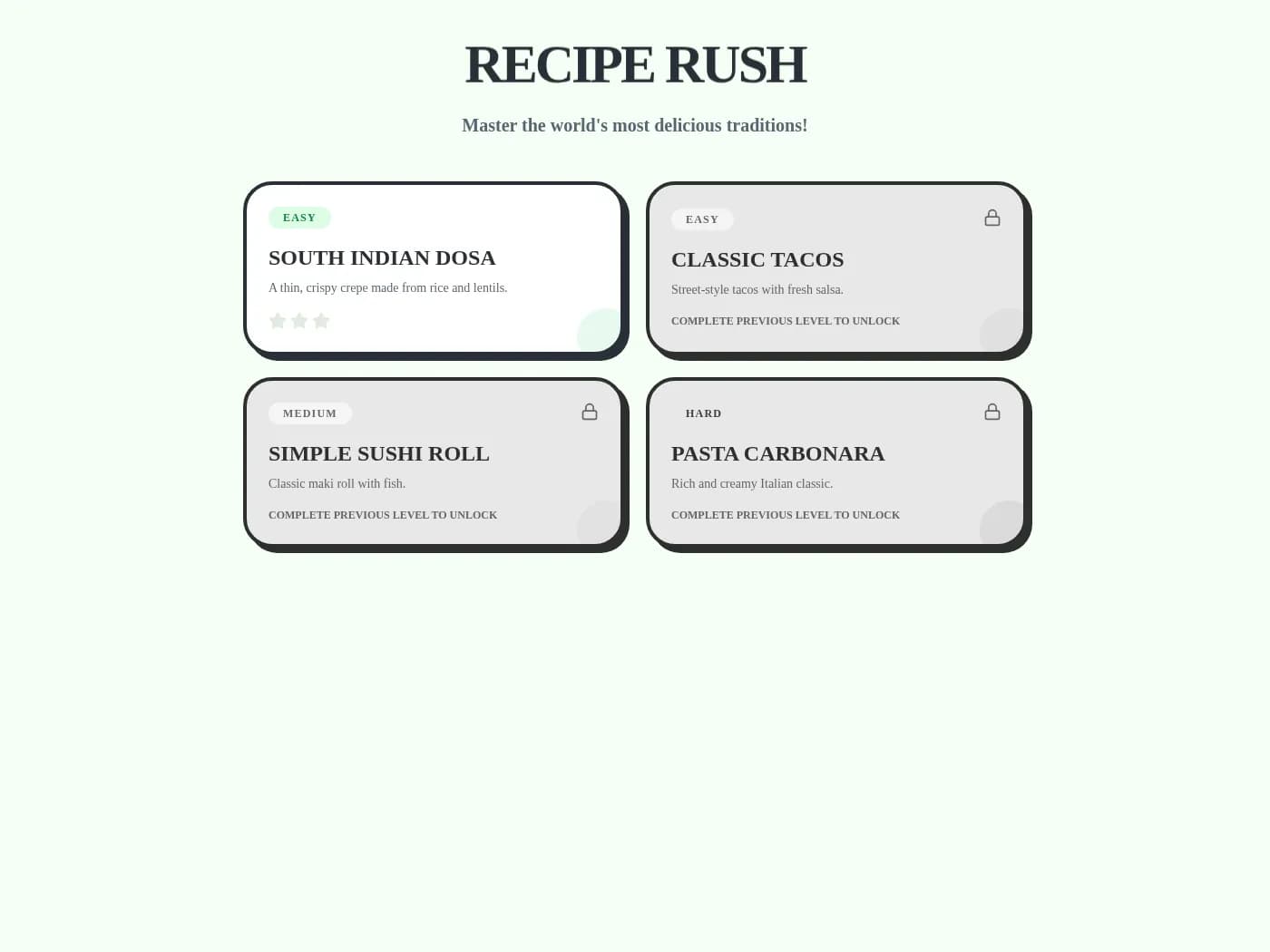 Recipe Rush