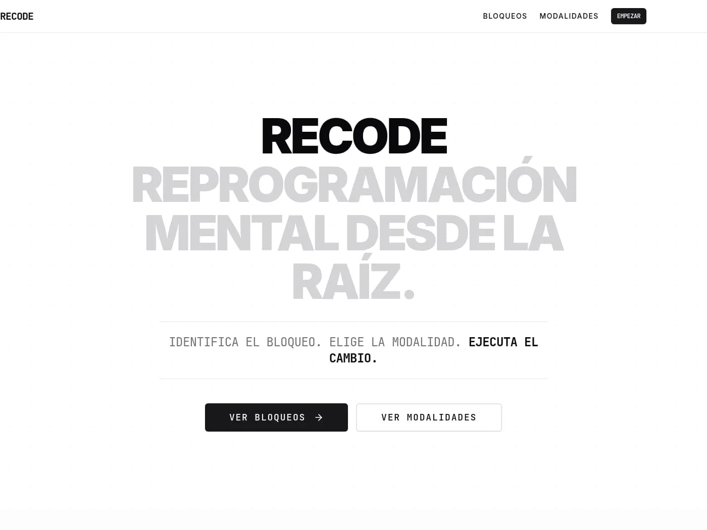 RECODE Mind Reprogramming