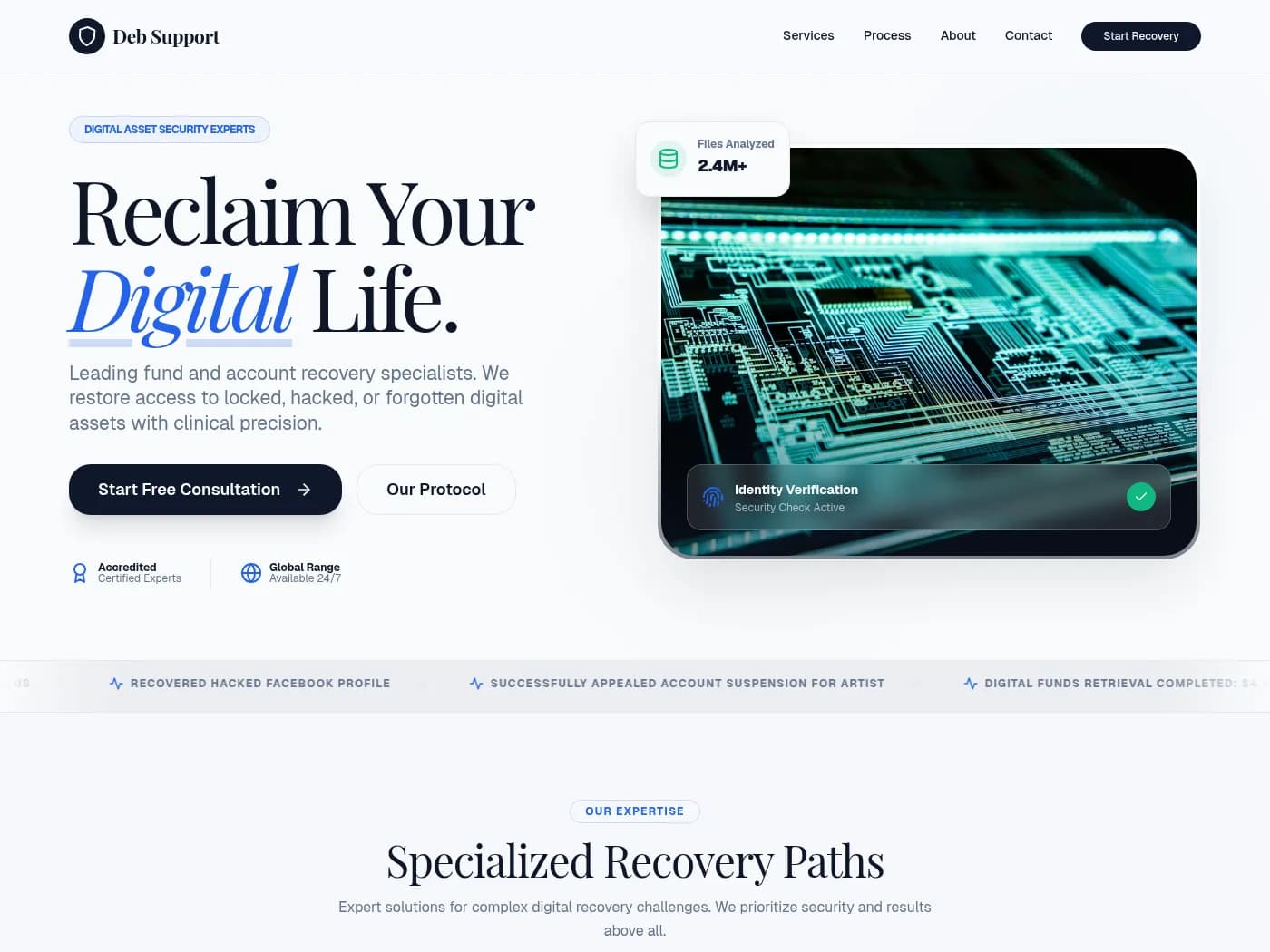 Deb Support Recovery Site
