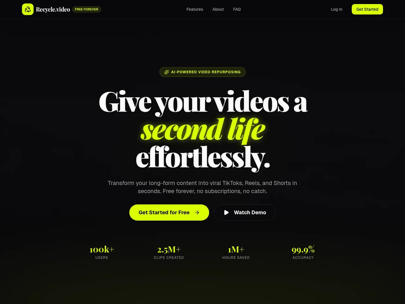 Recycle Video Free