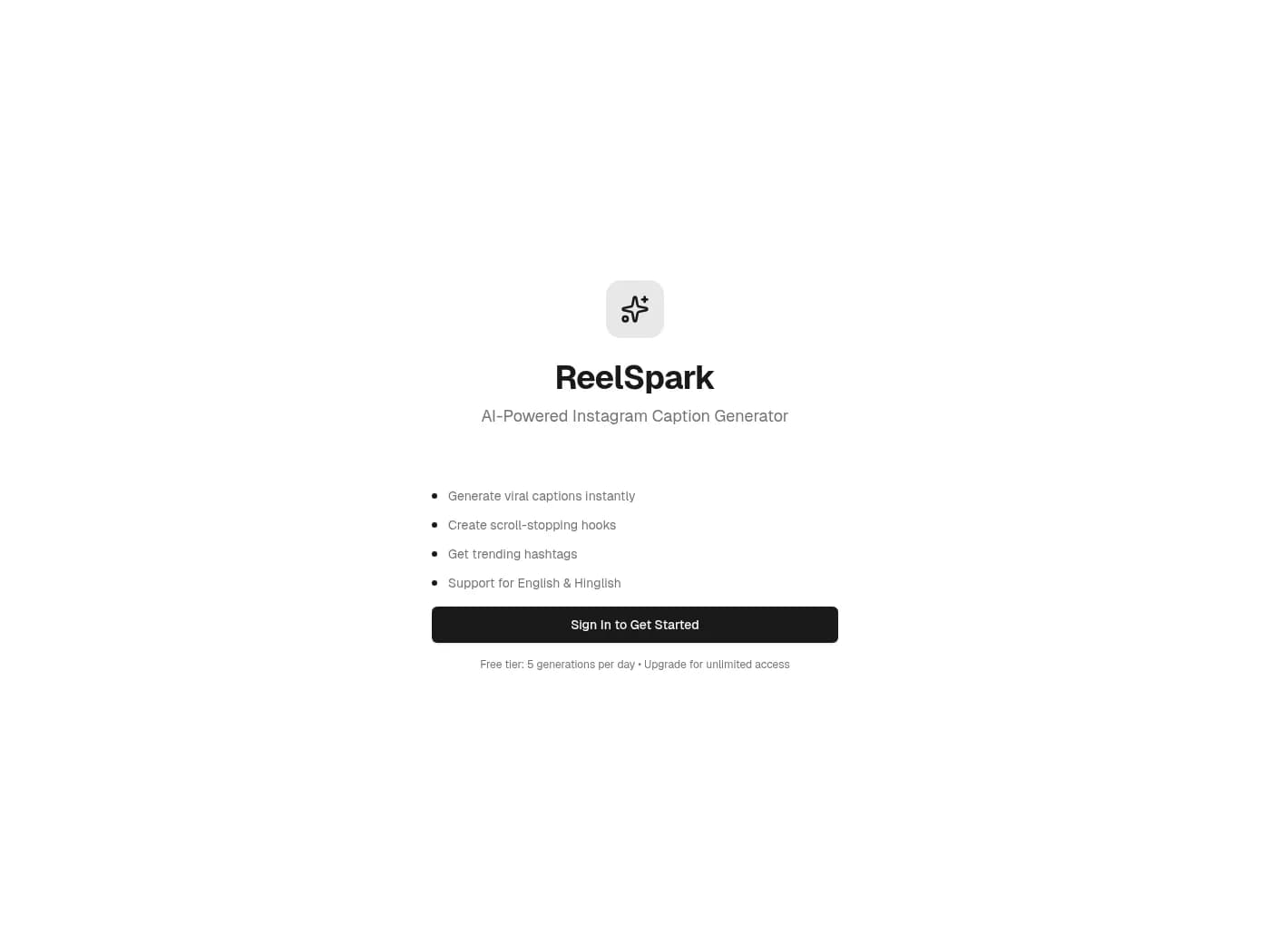 ReelSpark MVP