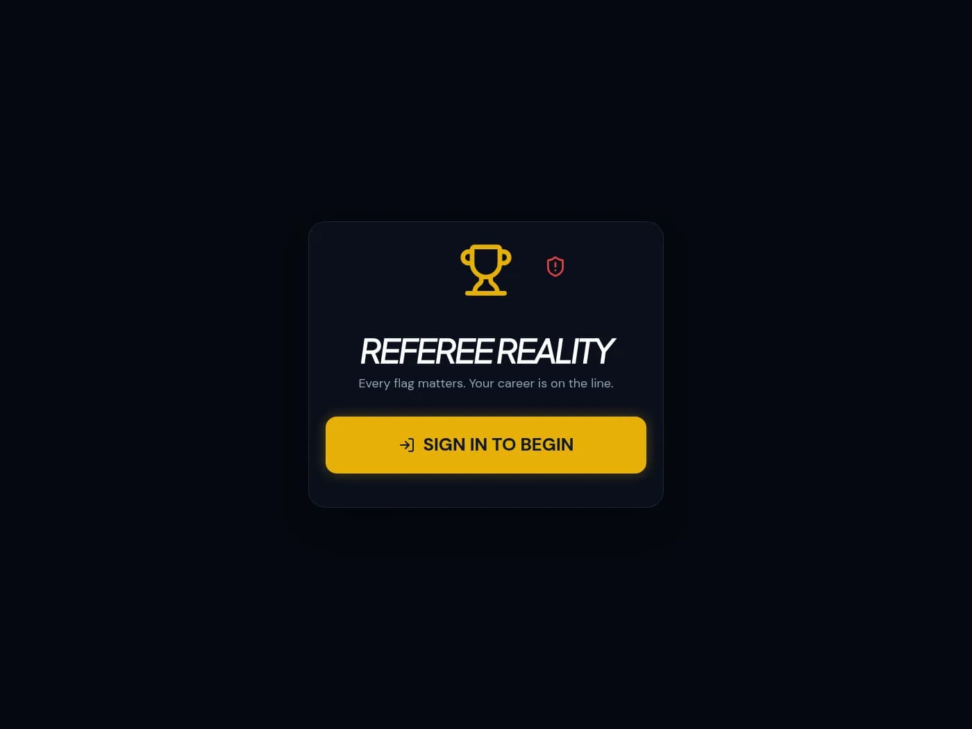 Referee Reality Game