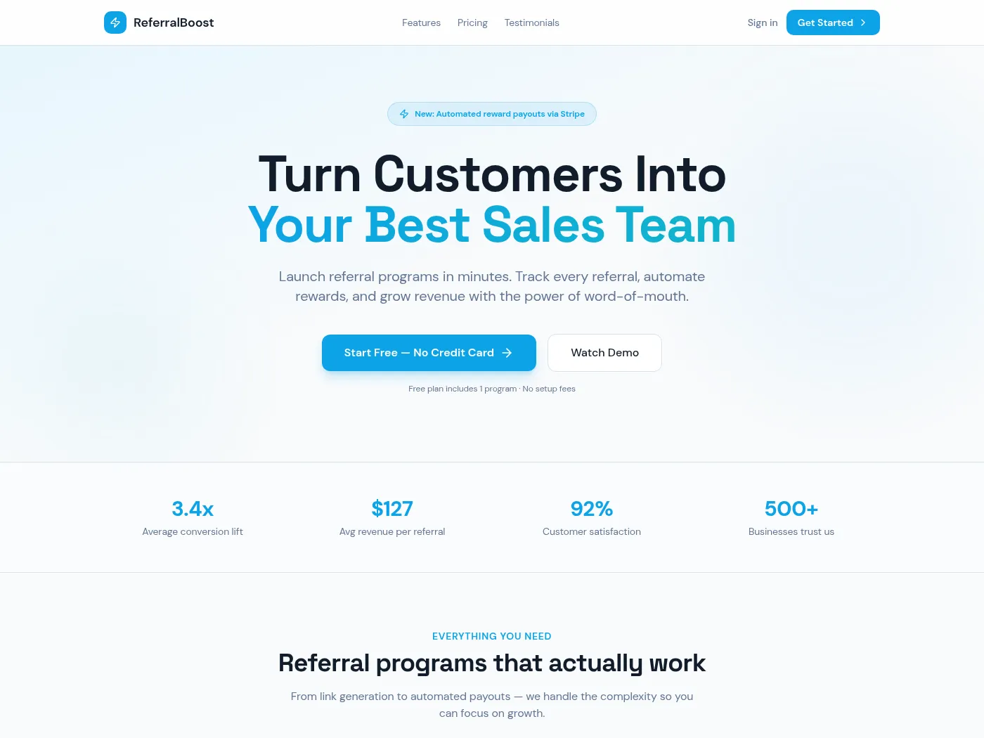 ReferralBoost SaaS