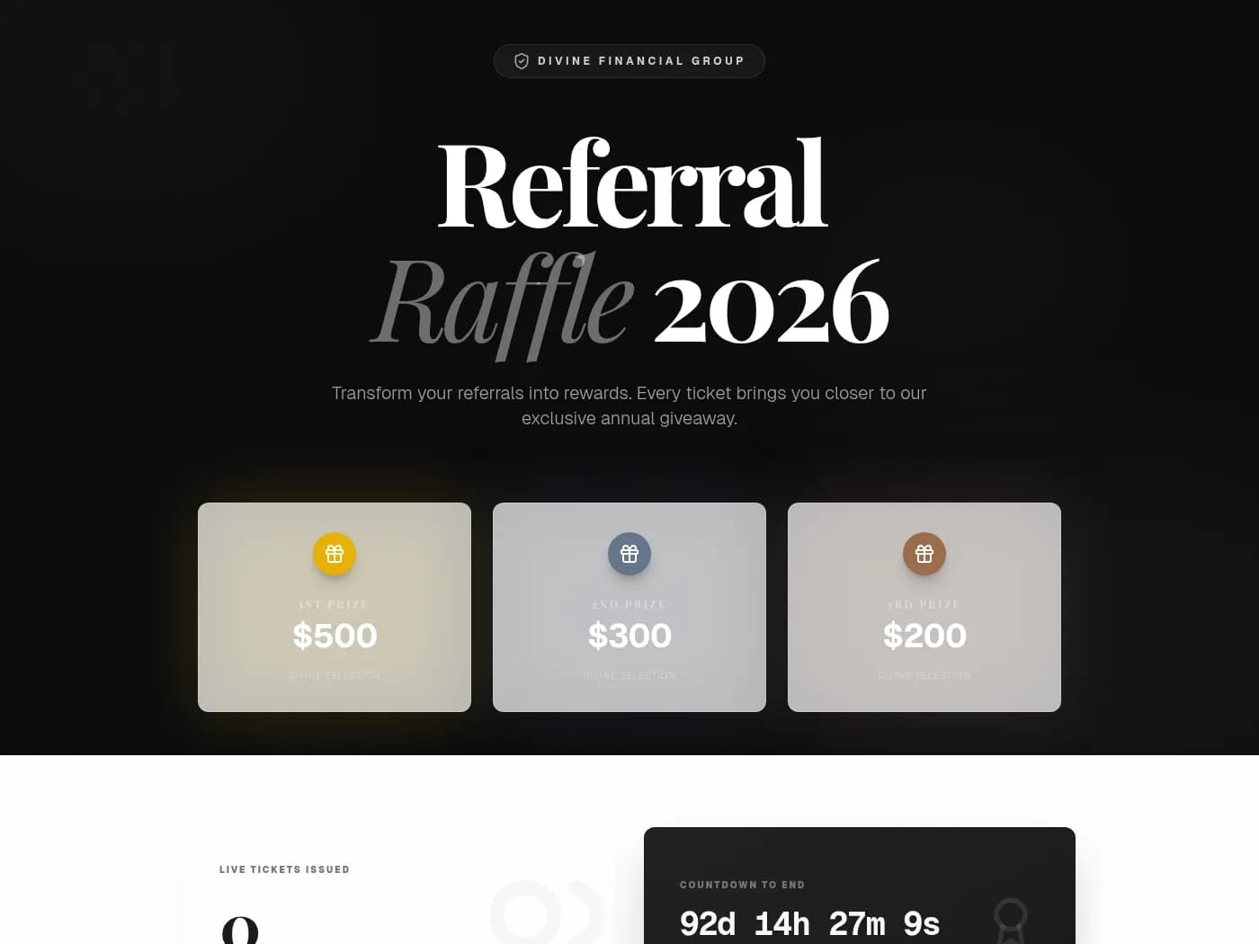 Referral Raffle Dashboard