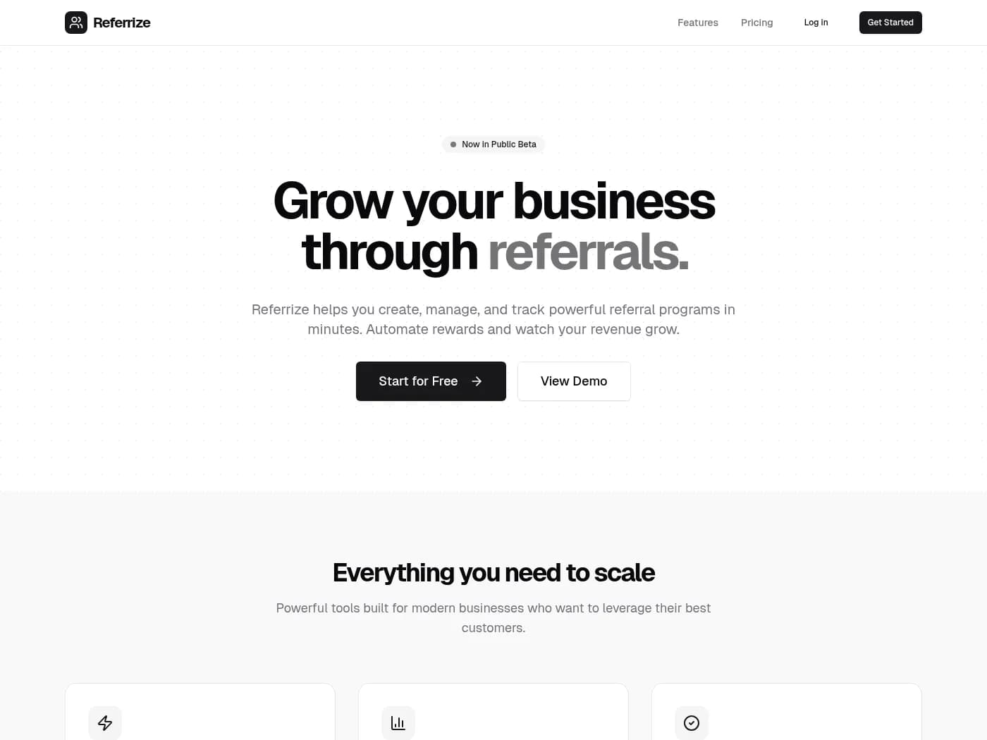 Referrize Platform