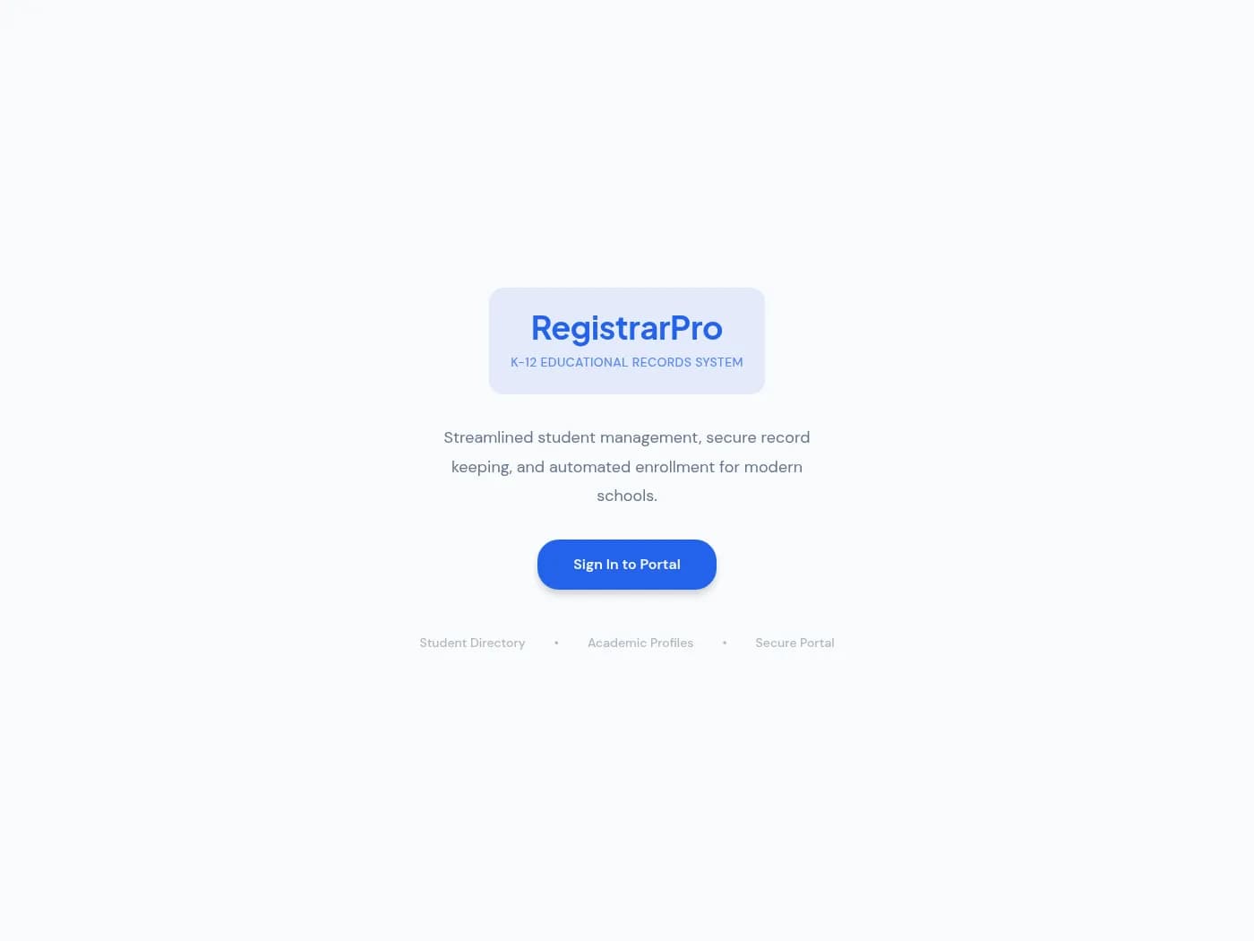 RegistrarPro Dashboard