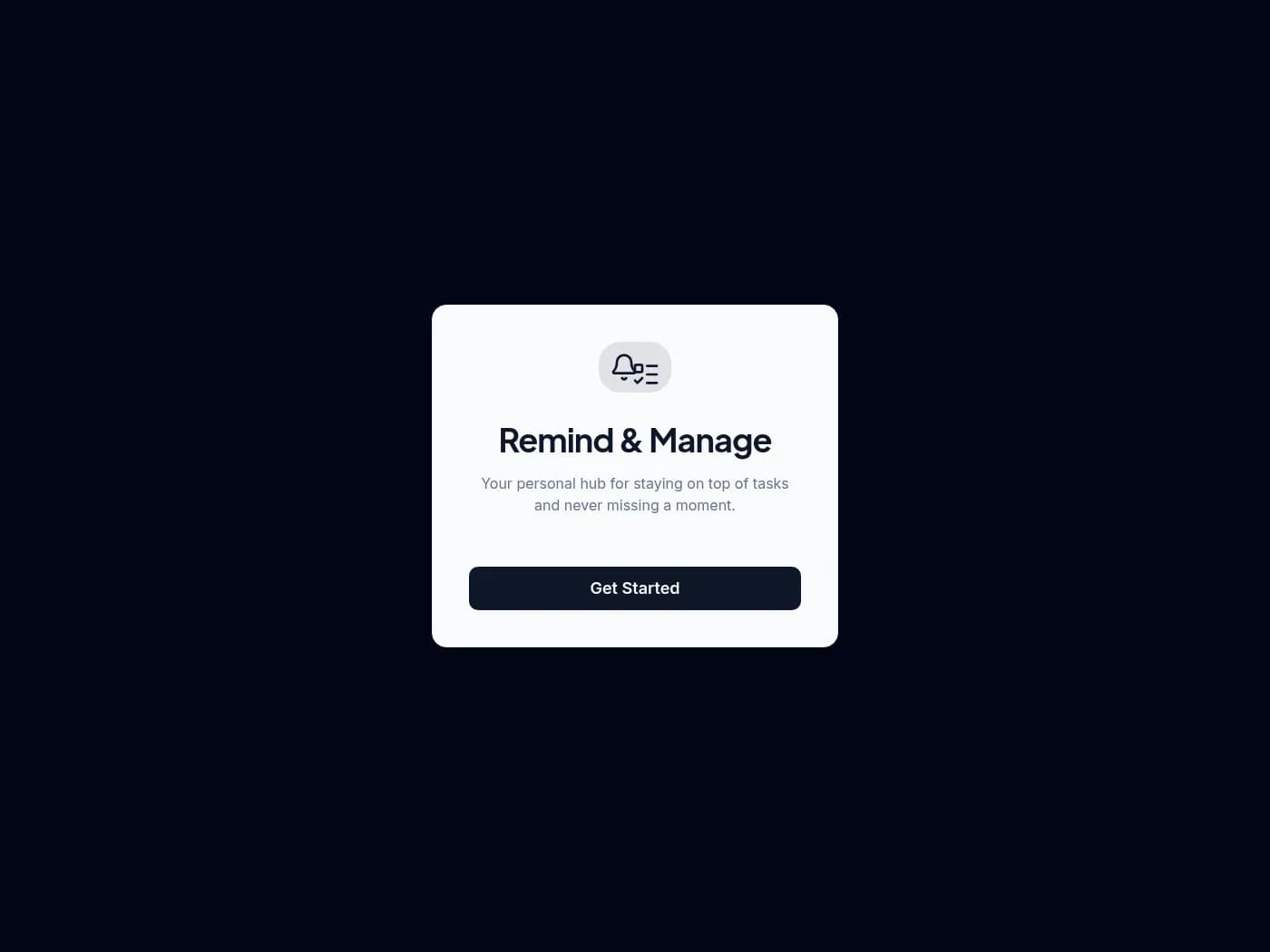 Remind & Manage Dashboard
