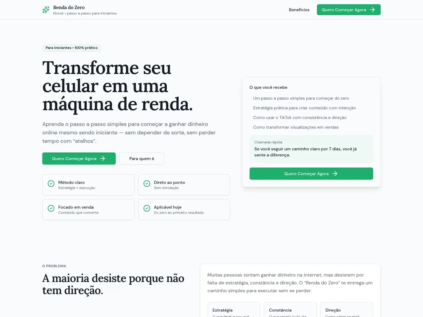 RendaZero Landing Page