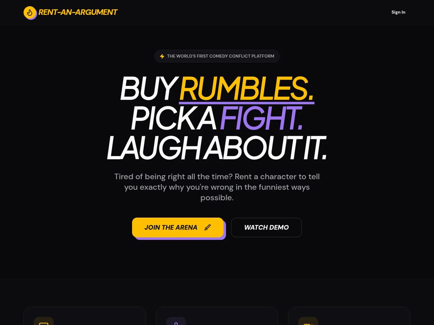 Rent an Argument
