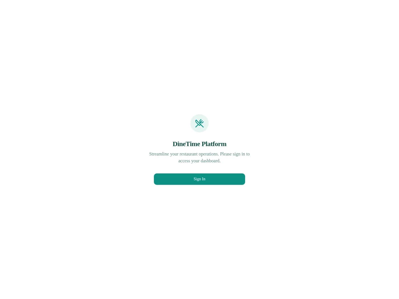DineTime Platform