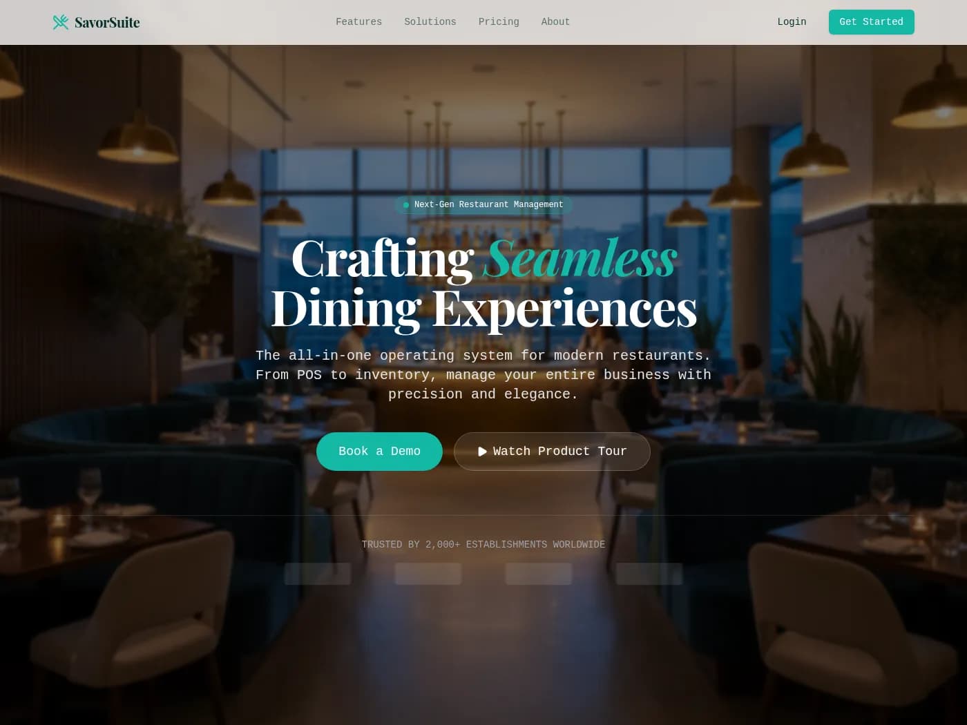 Restaurant Manager Landing