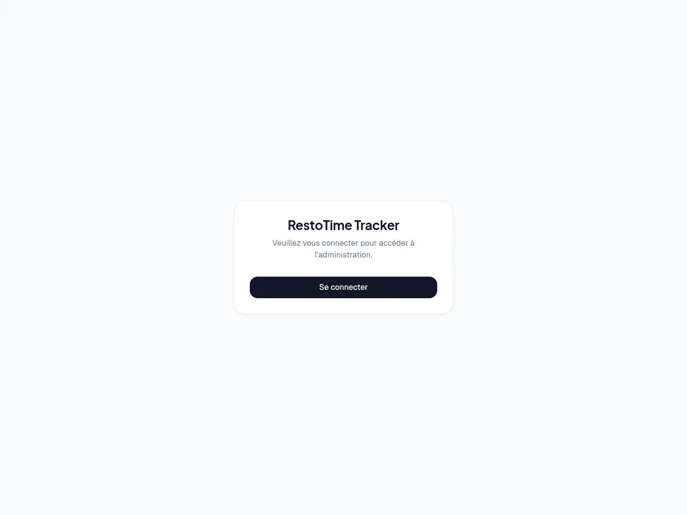 RestoTime Tracker