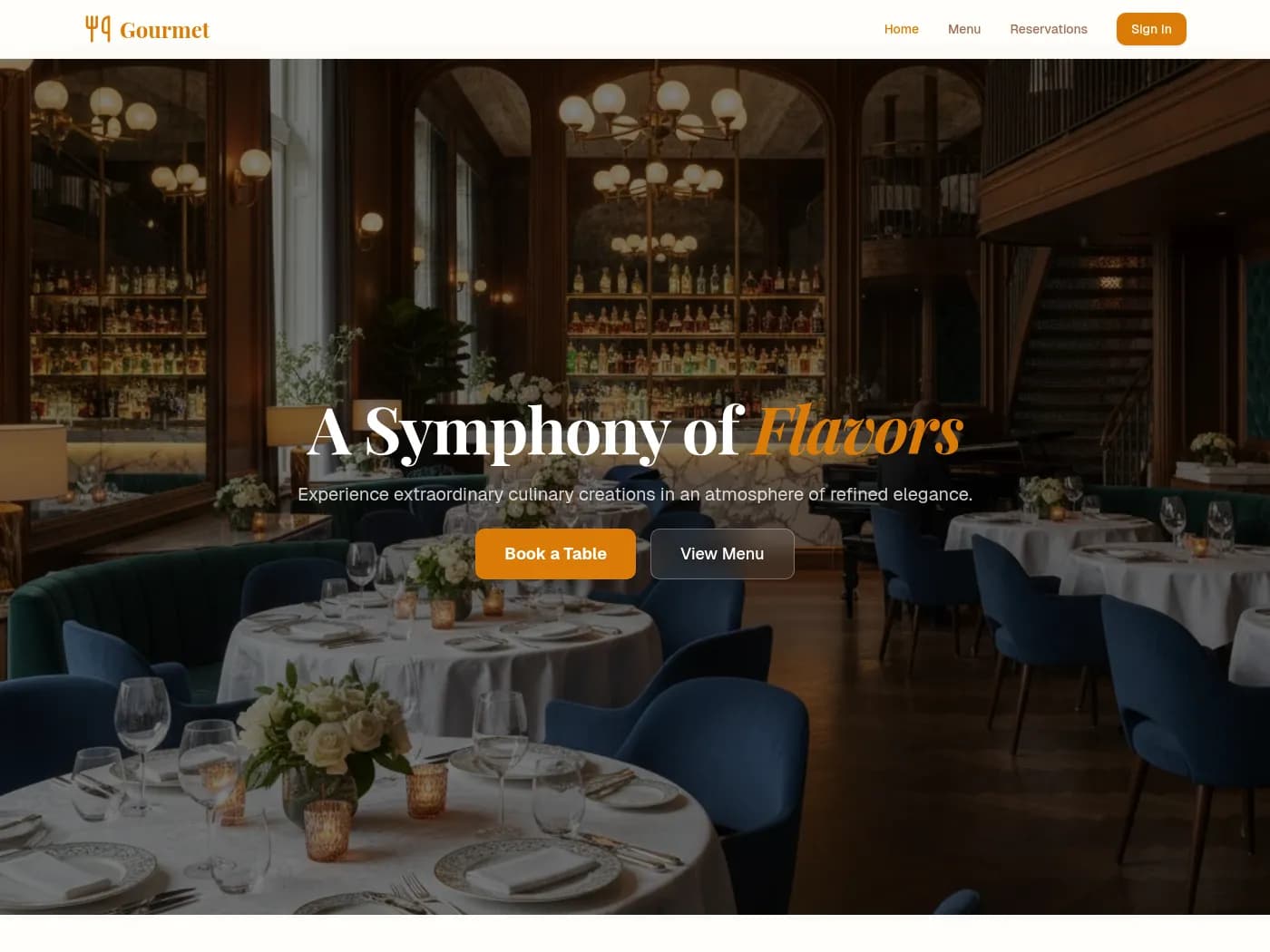 Gourmet Table Booking