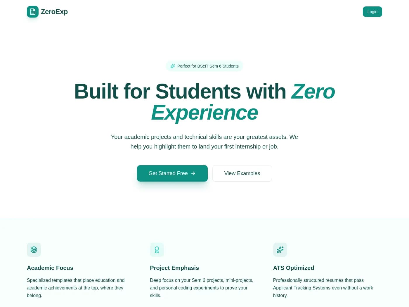 Zero Experience Resume Builder