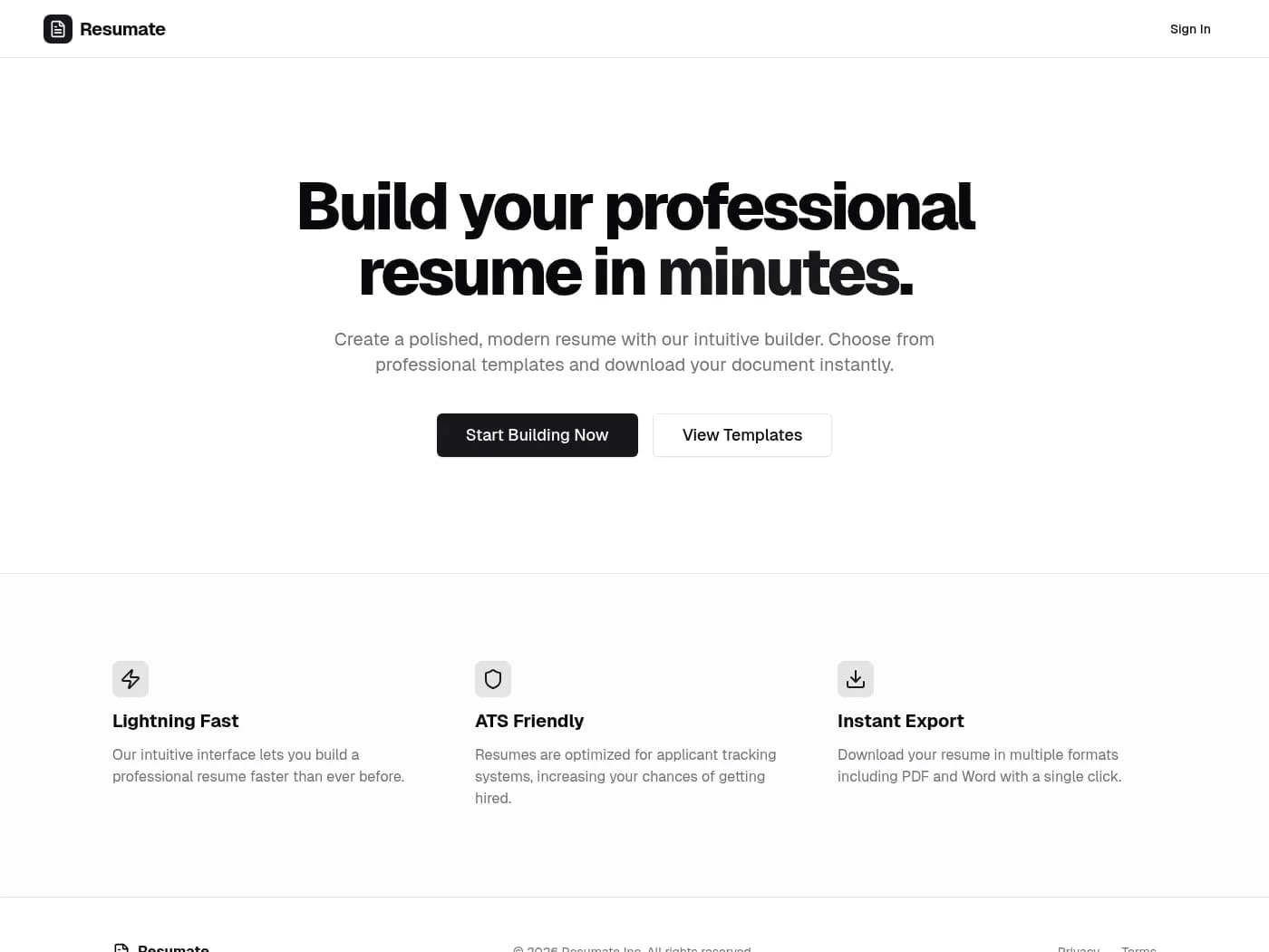 Instant Resume Builder