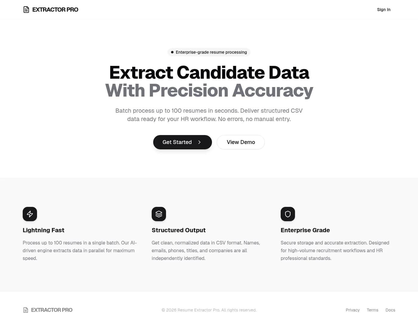 Resume Extractor Pro