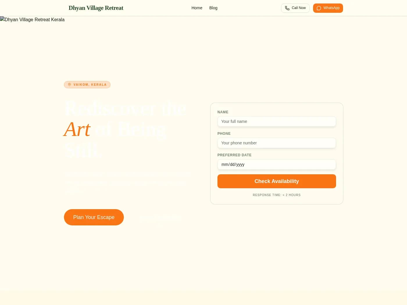 Dhyan Village Retreat SEO System