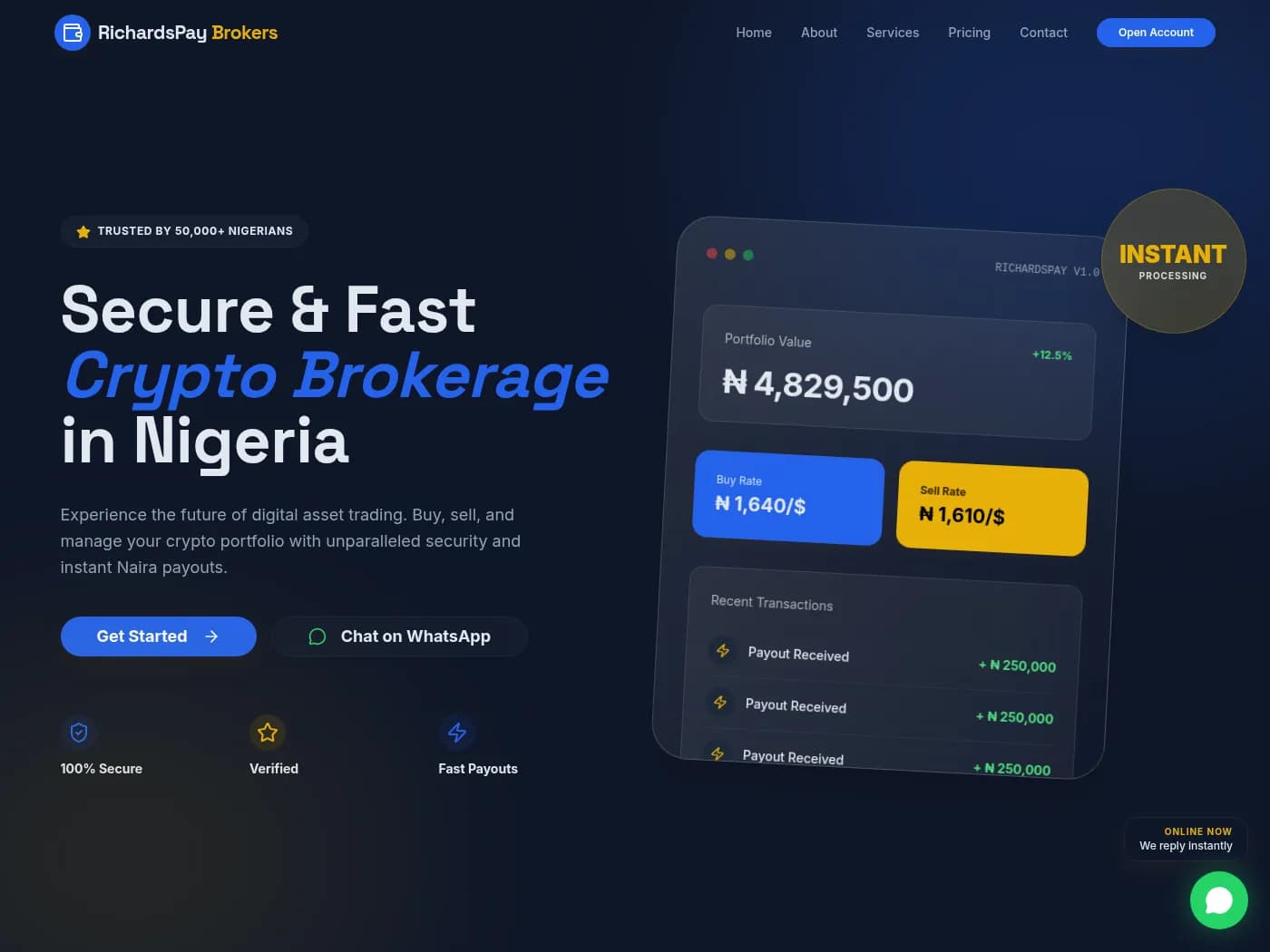 RichardsPay Fintech Landing