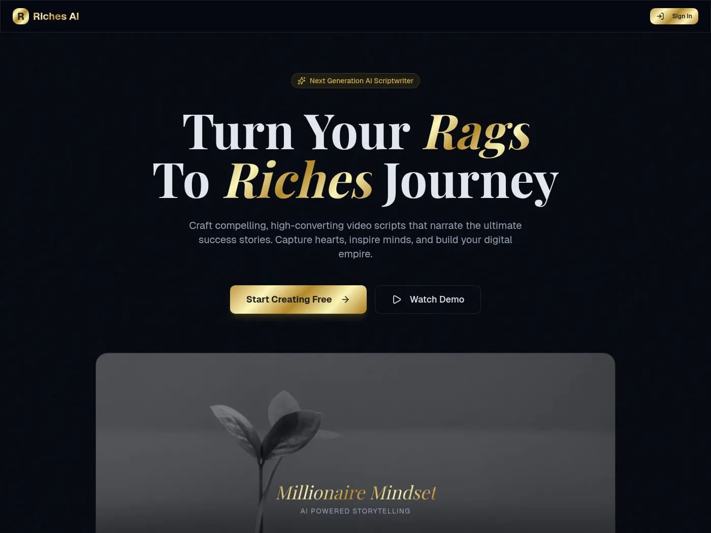 Riches AI Video Script