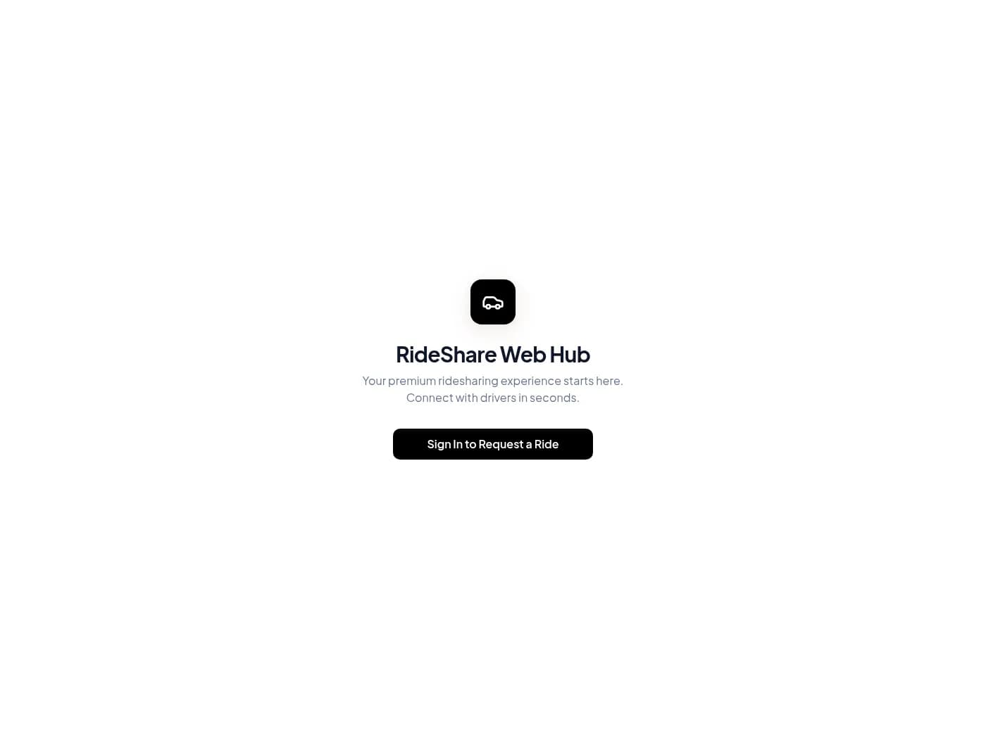 RideShare Web Hub