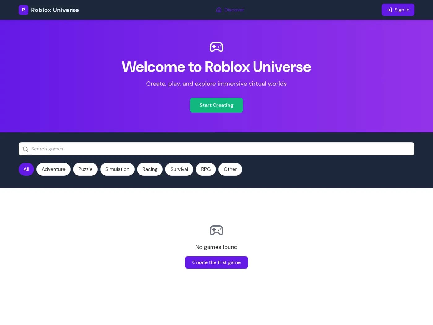 Roblox Universe Clone