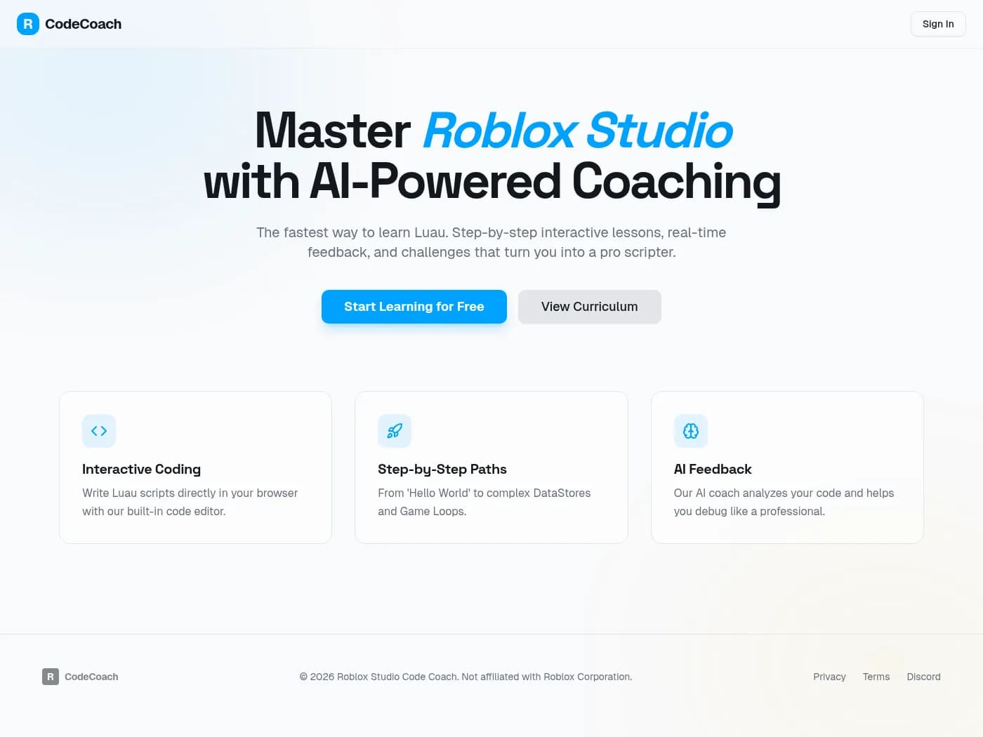 Roblox Studio Code Coach