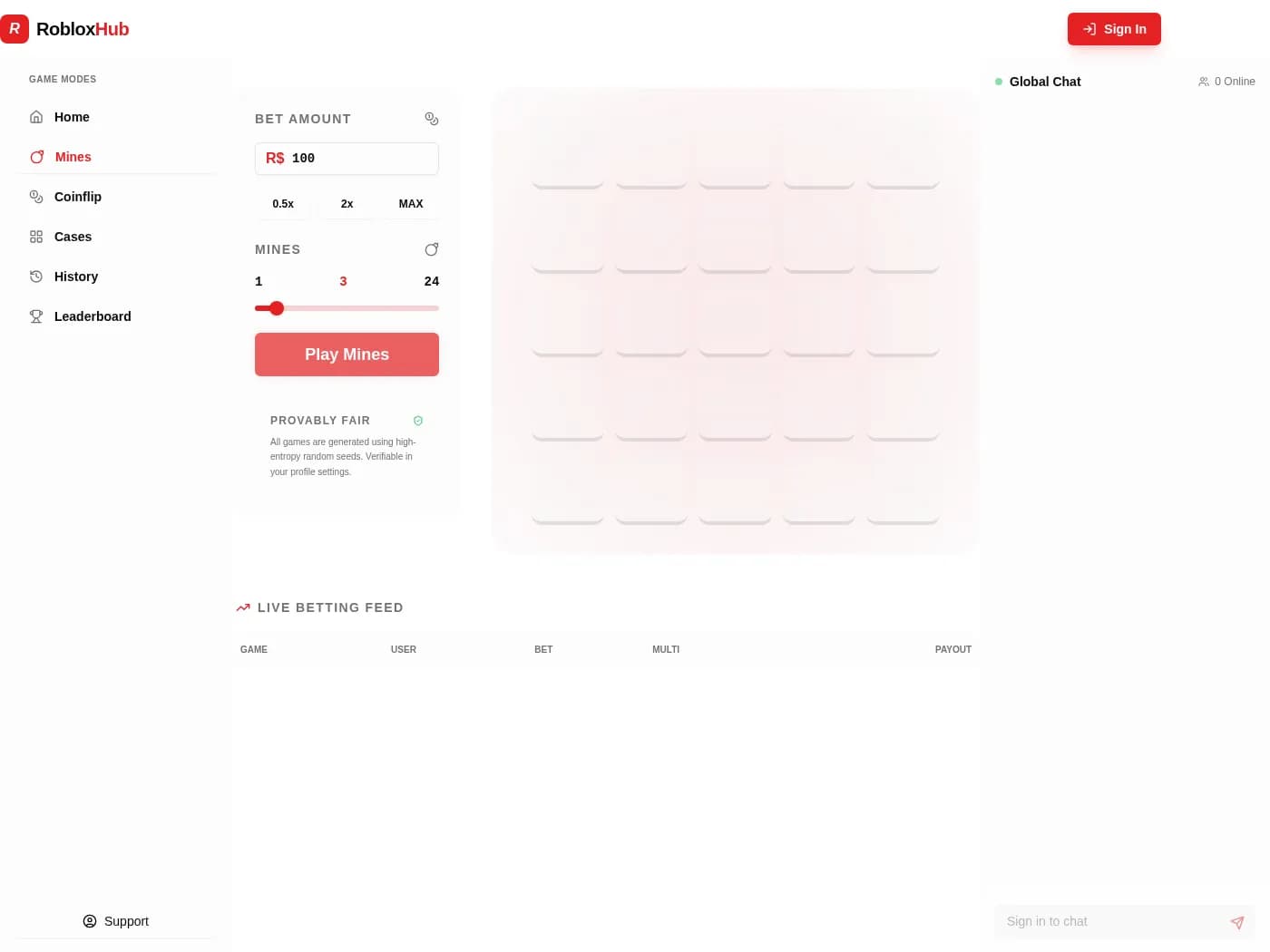 Roblox Gambling Hub