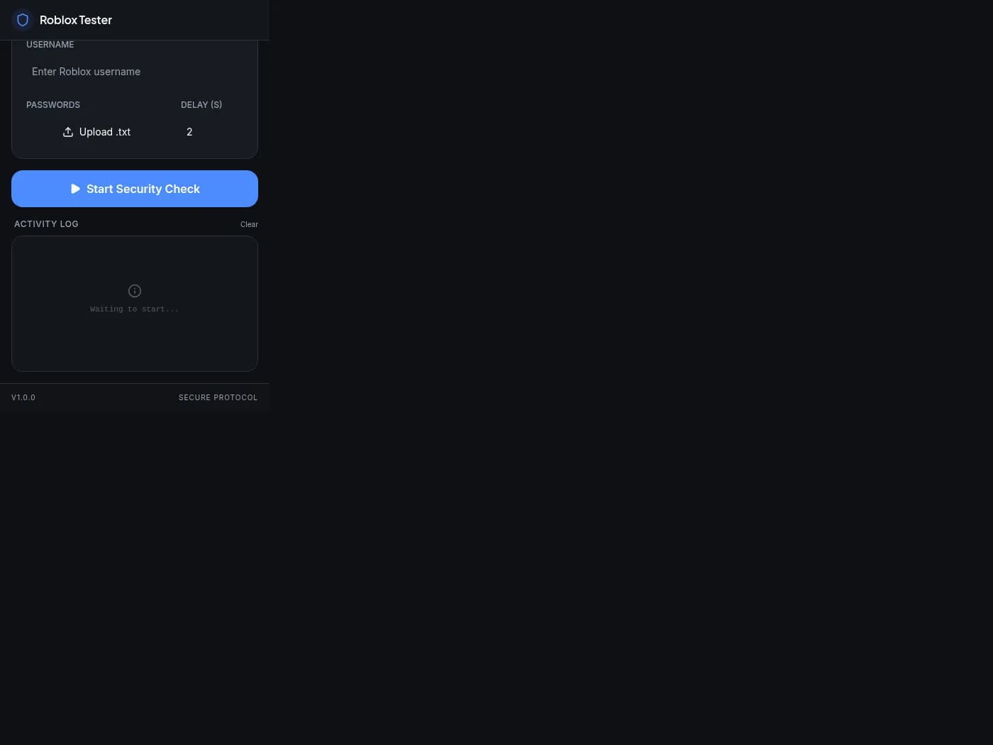 Roblox Password Tester Extension