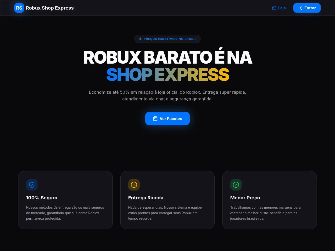 Robux Shop Express