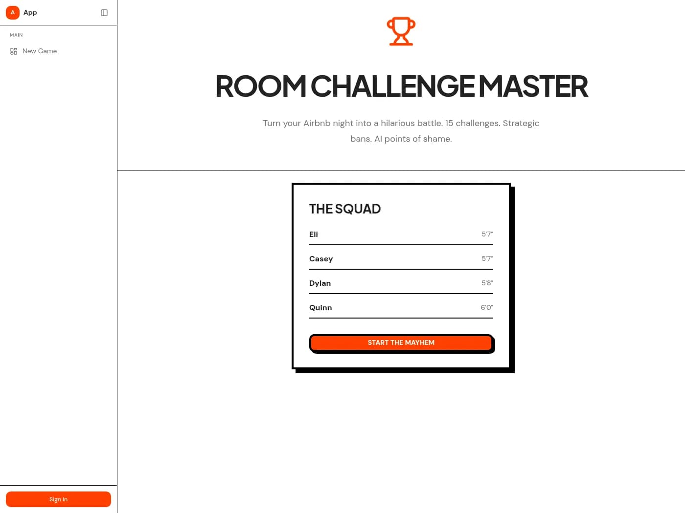 Room Challenge Master
