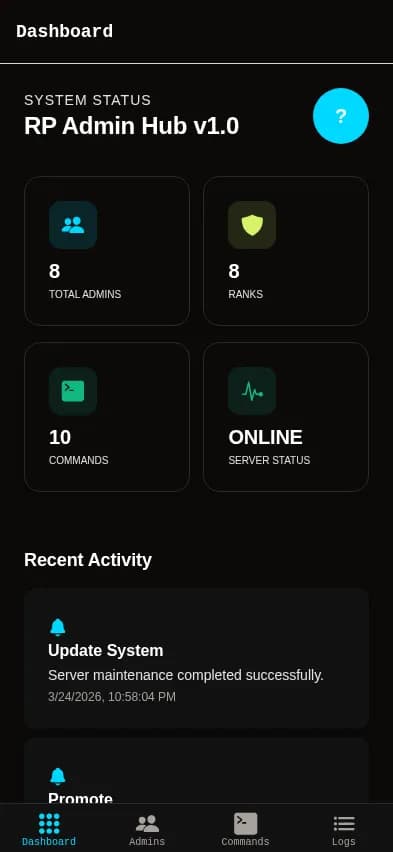 RP Admin Hub