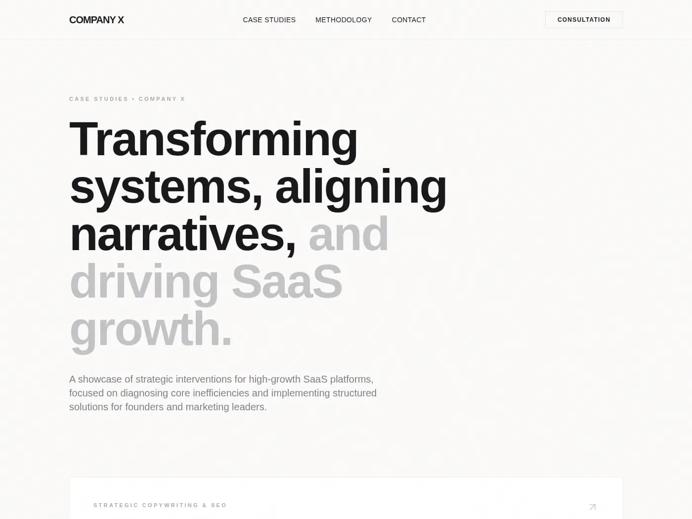 SaaS Case Study Showcase