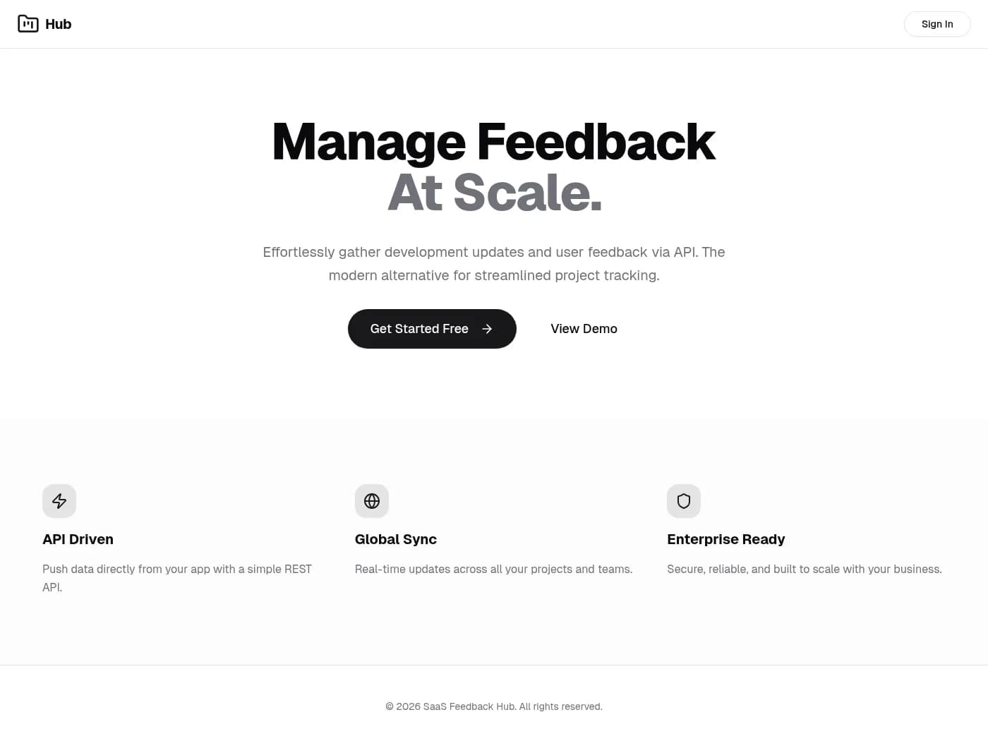 SaaS Feedback Hub