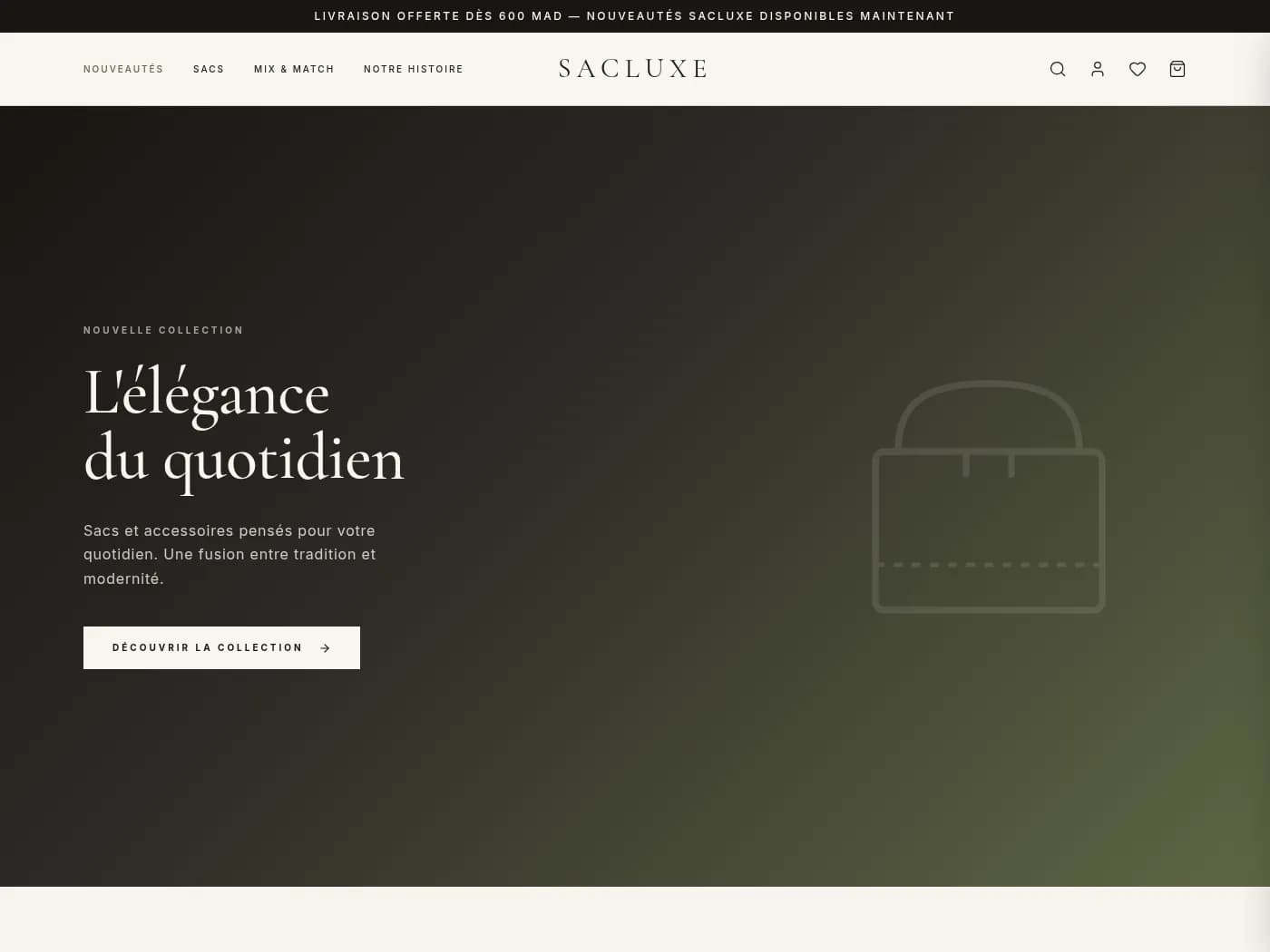 SACLUXE Luxury Ecommerce Site