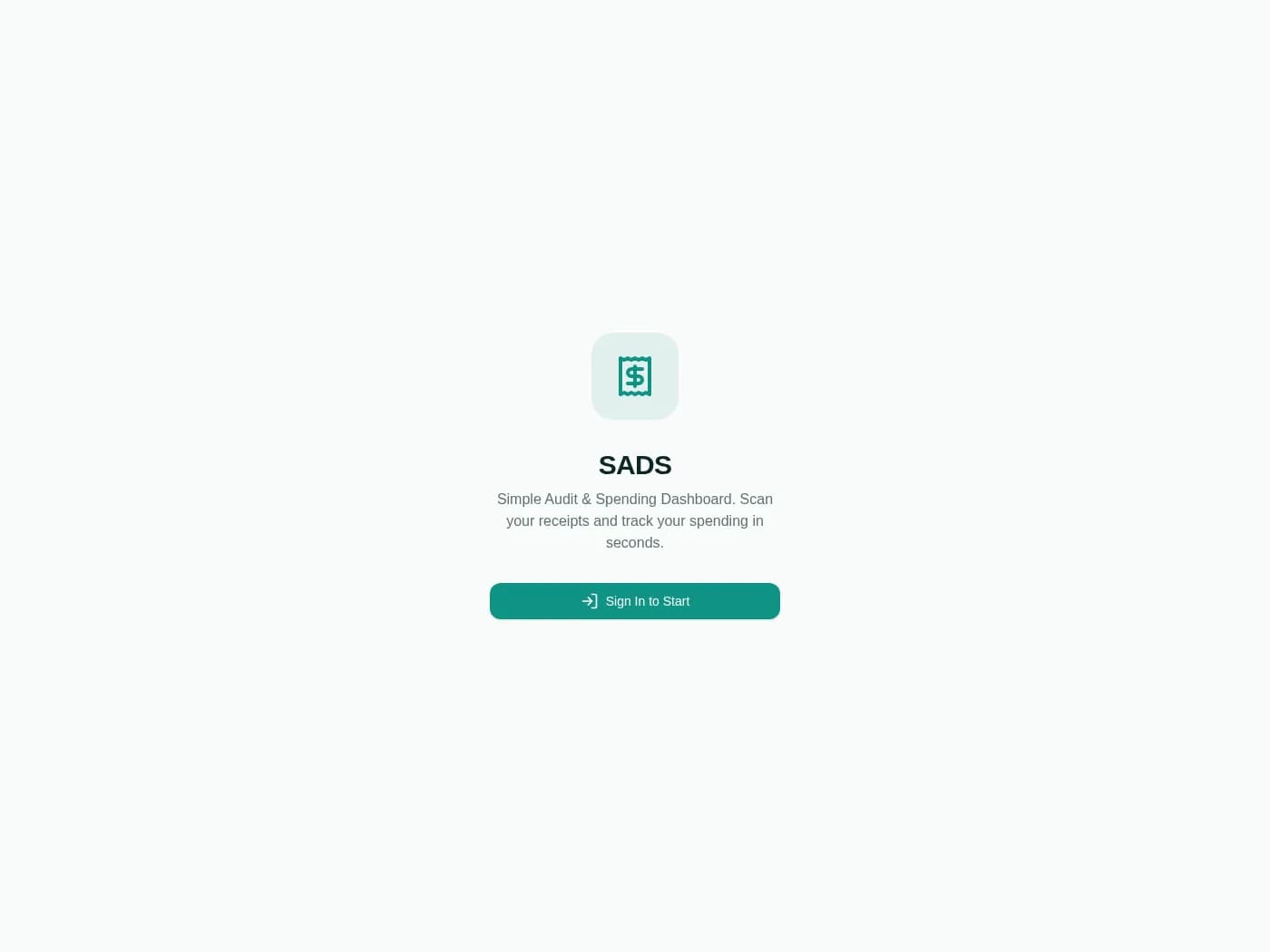 SADS Receipt Scanner