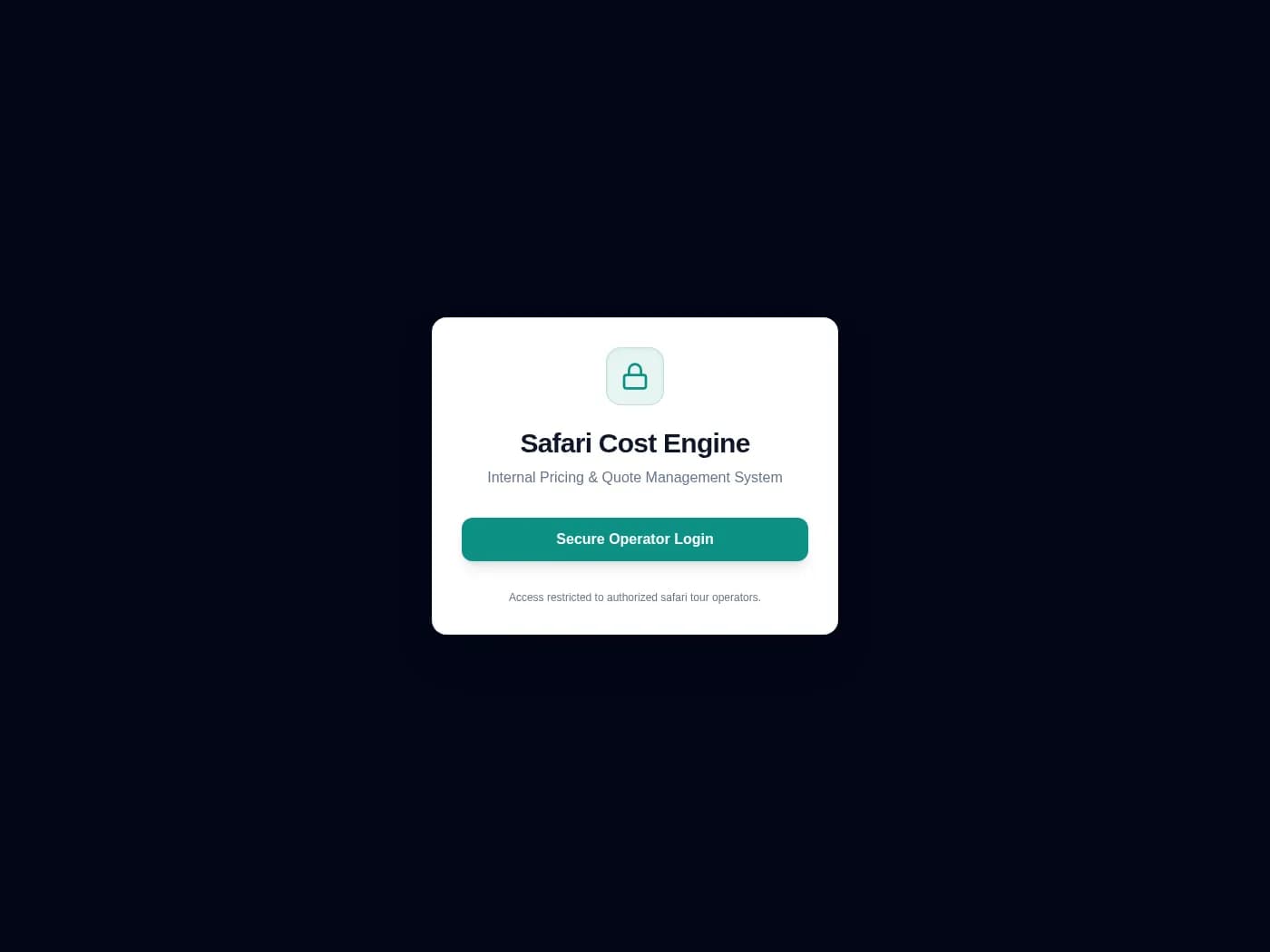 Safari Cost Engine