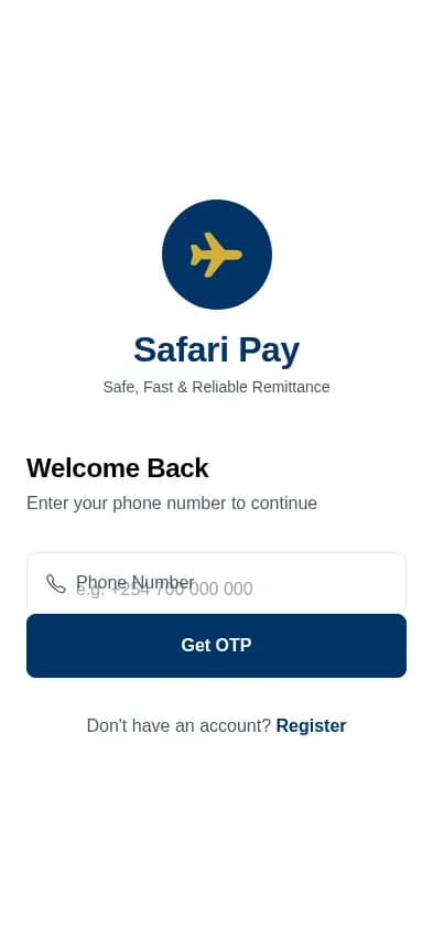Safari Pay Remittance App
