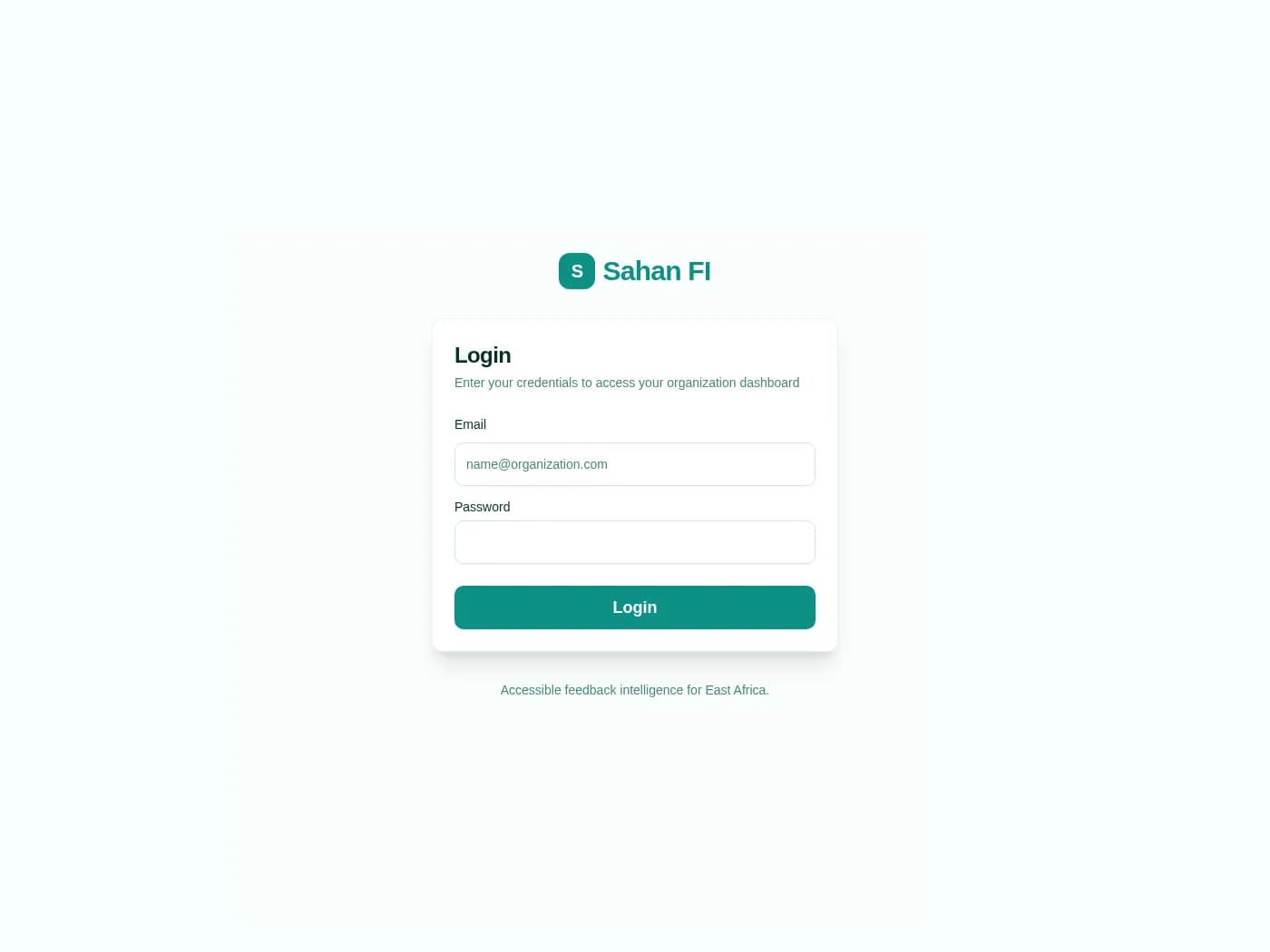 Sahan FI Platform