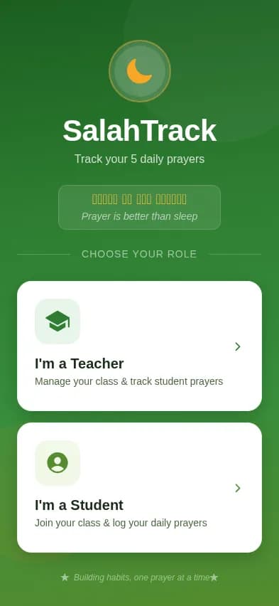 SalahTrack Classroom