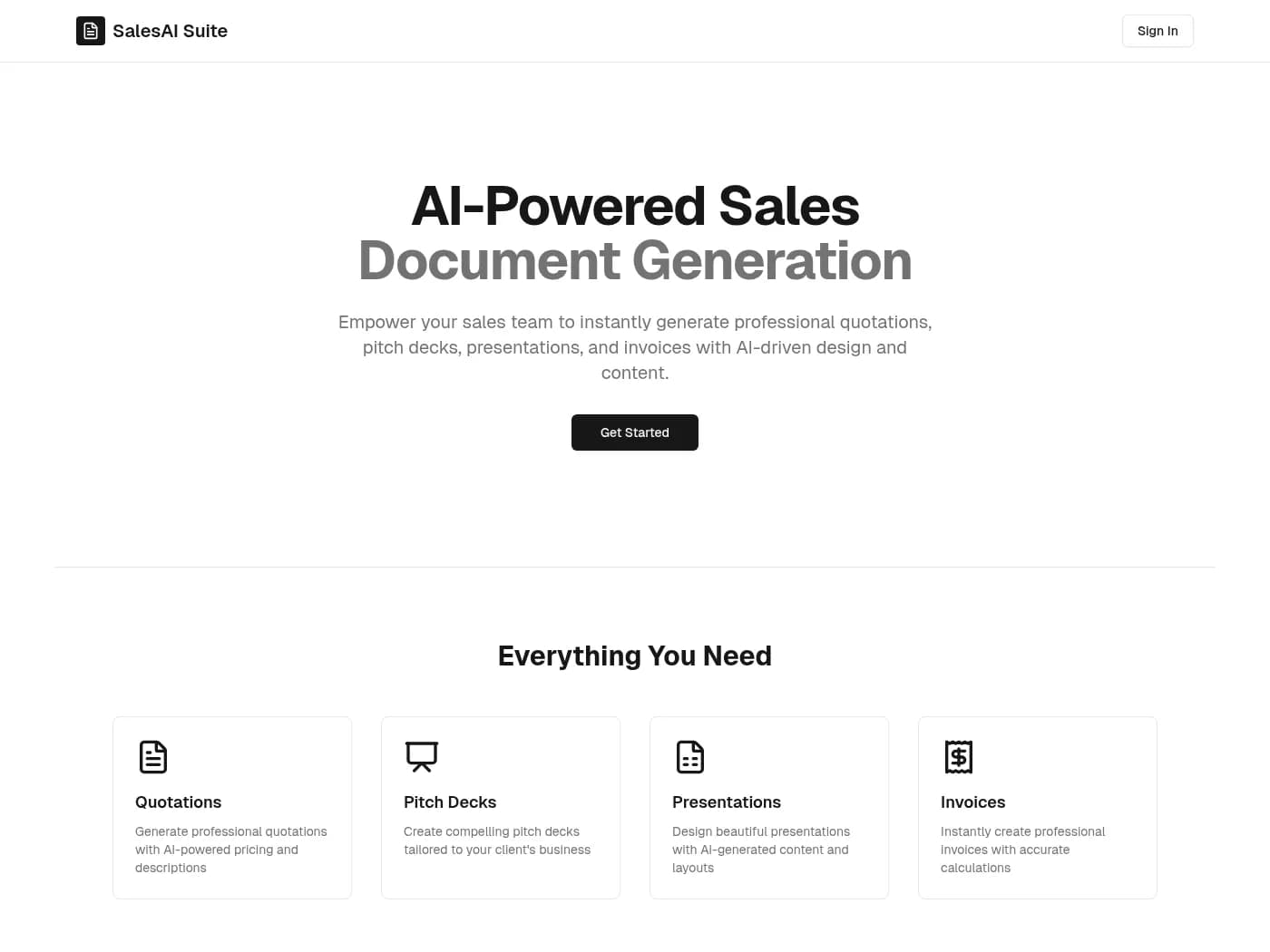 SalesAI Document Suite