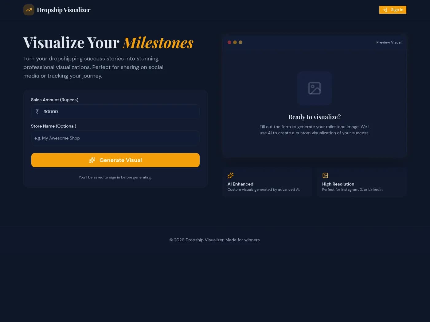Dropship Sales Visualizer