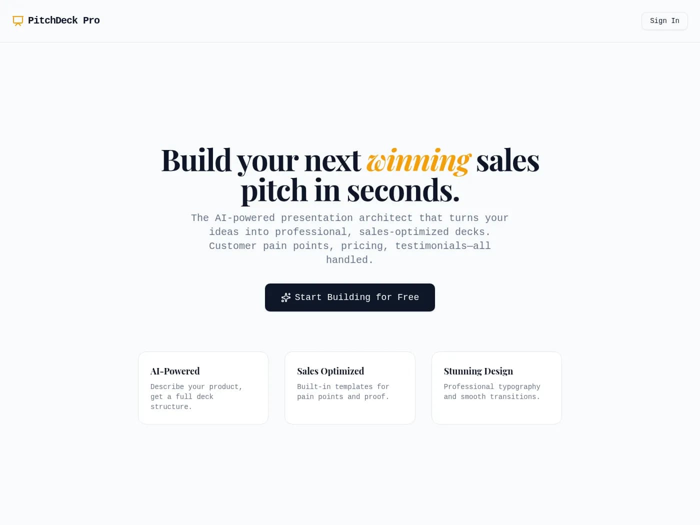 PitchDeck Pro