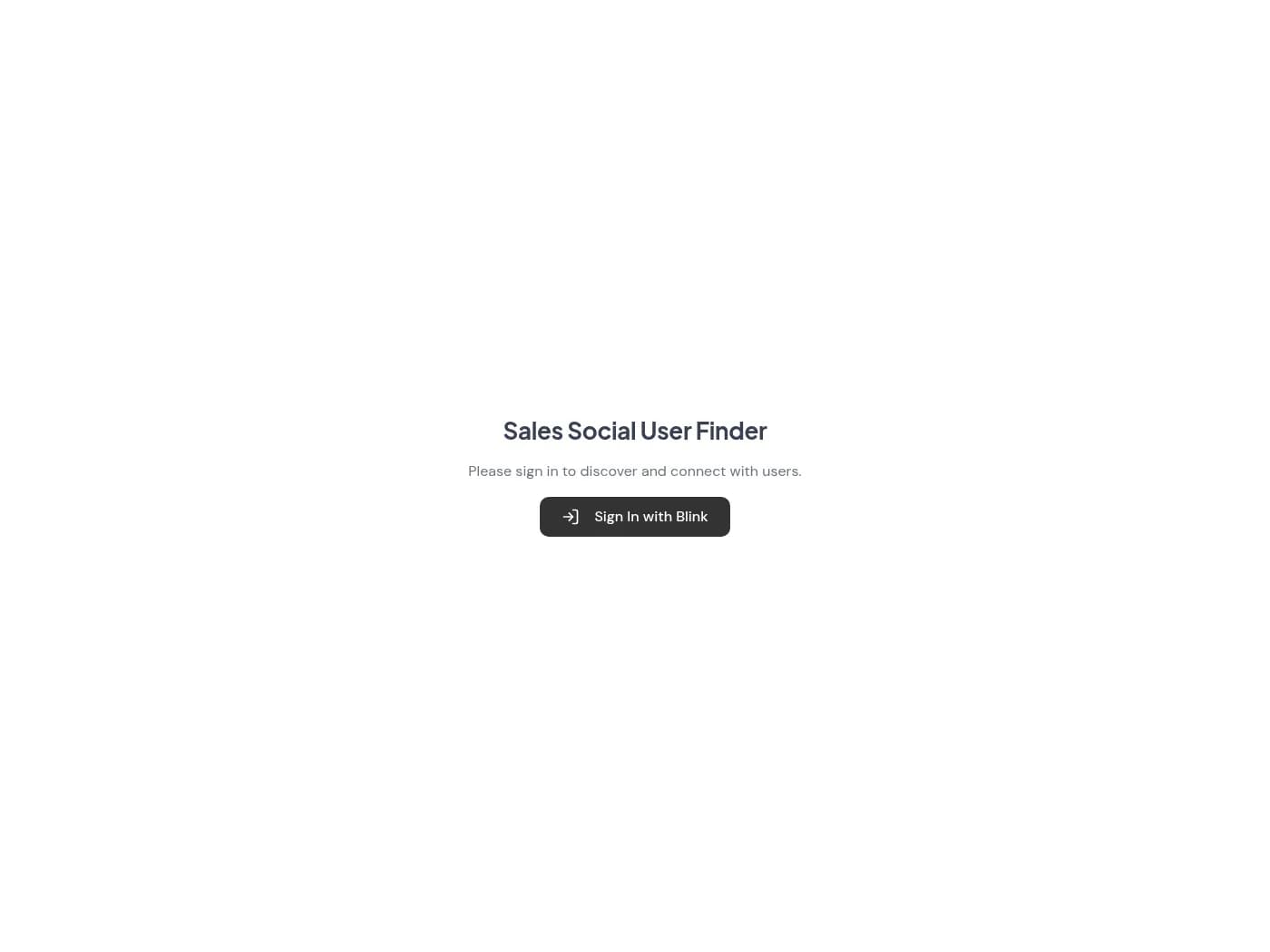Sales Social User Finder