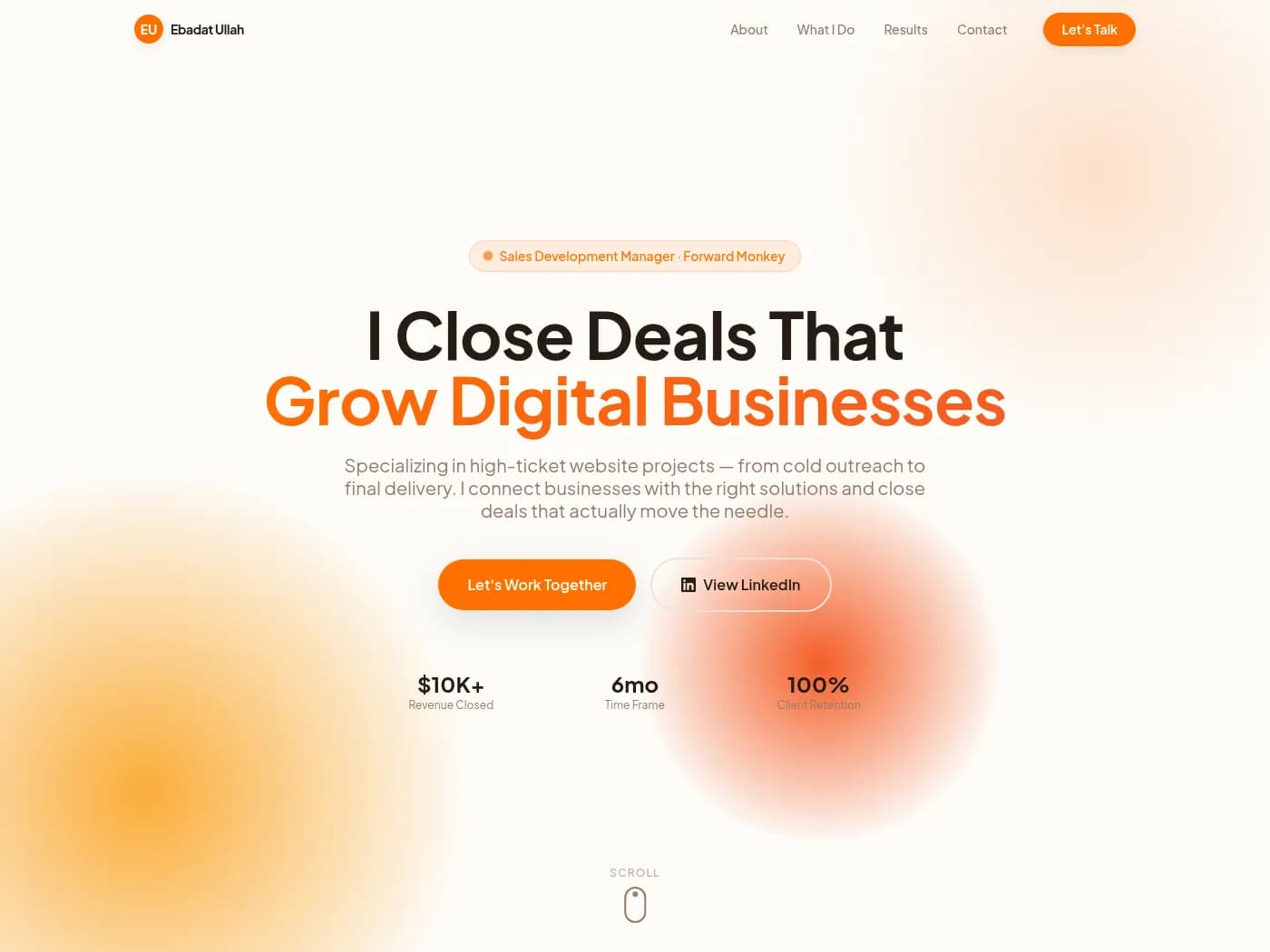 SalesPro Portfolio Site