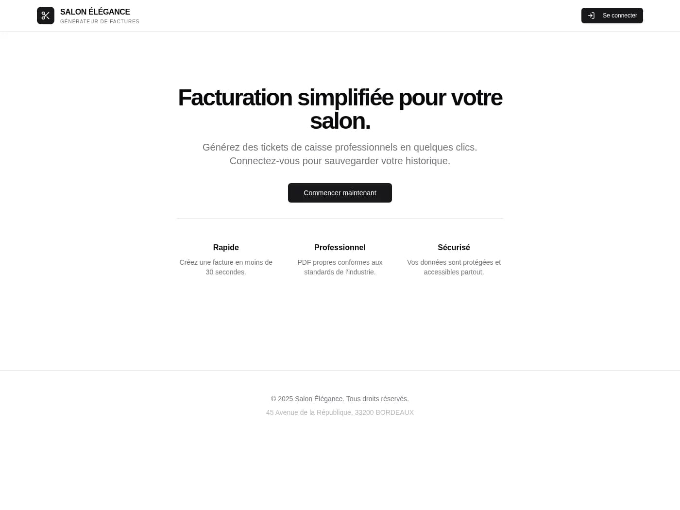 Salon Invoice Generator