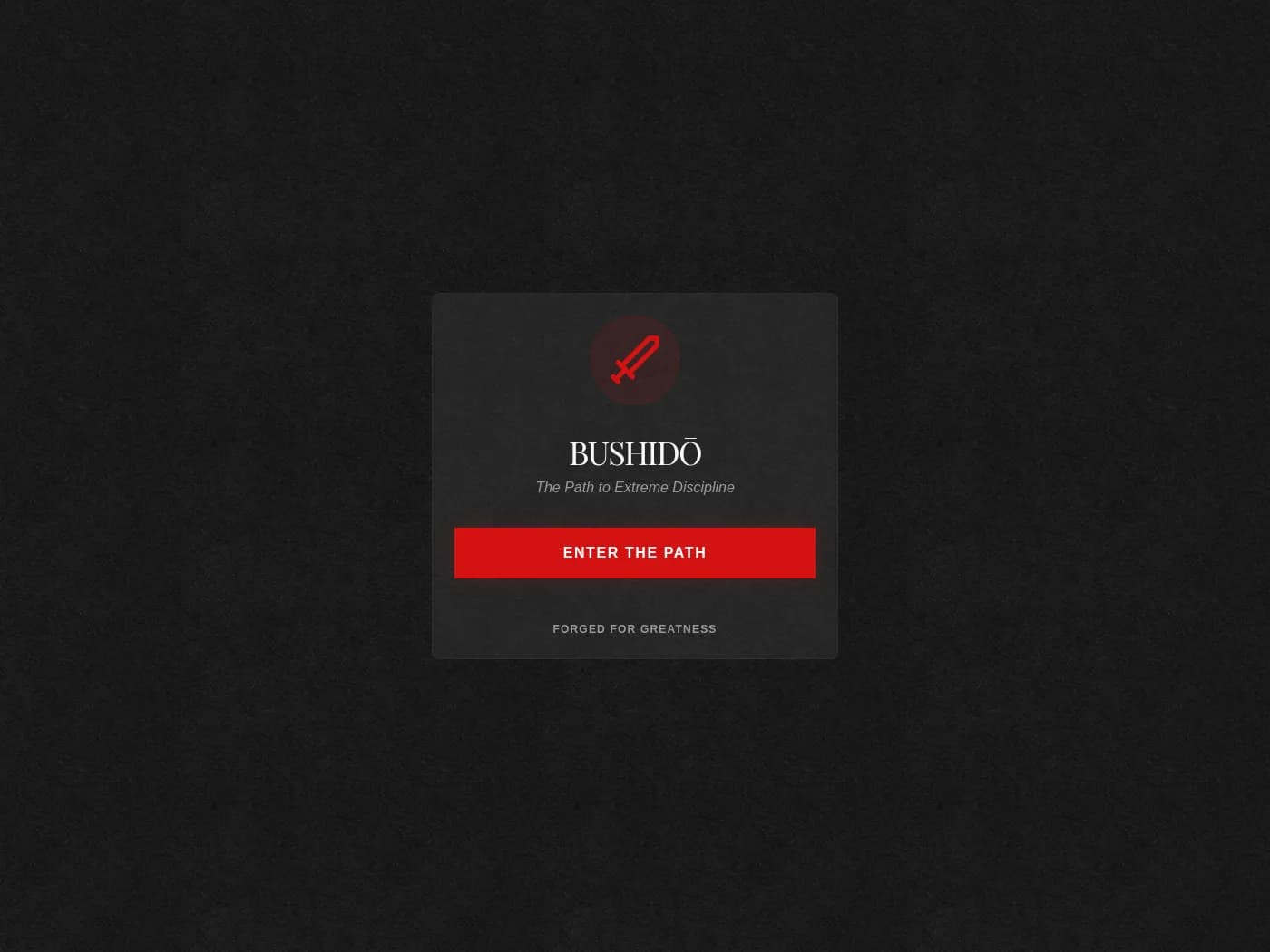 Samurai Discipline Planner
