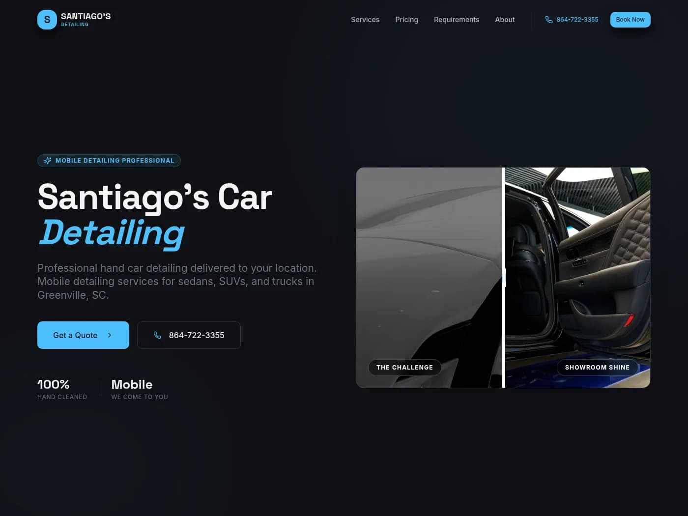 Santiago’s Detailing Website
